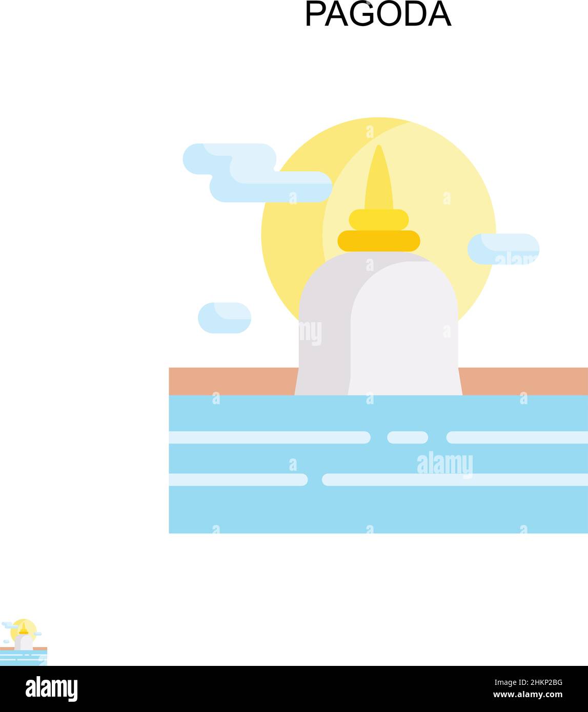 Pagoda Simple vector icon. Illustration symbol design template for web mobile UI element Stock ...