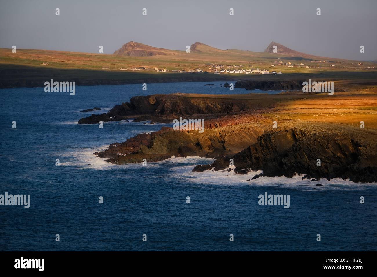 Dingle Peninsula sea coast from above Stock Photo - Alamy
