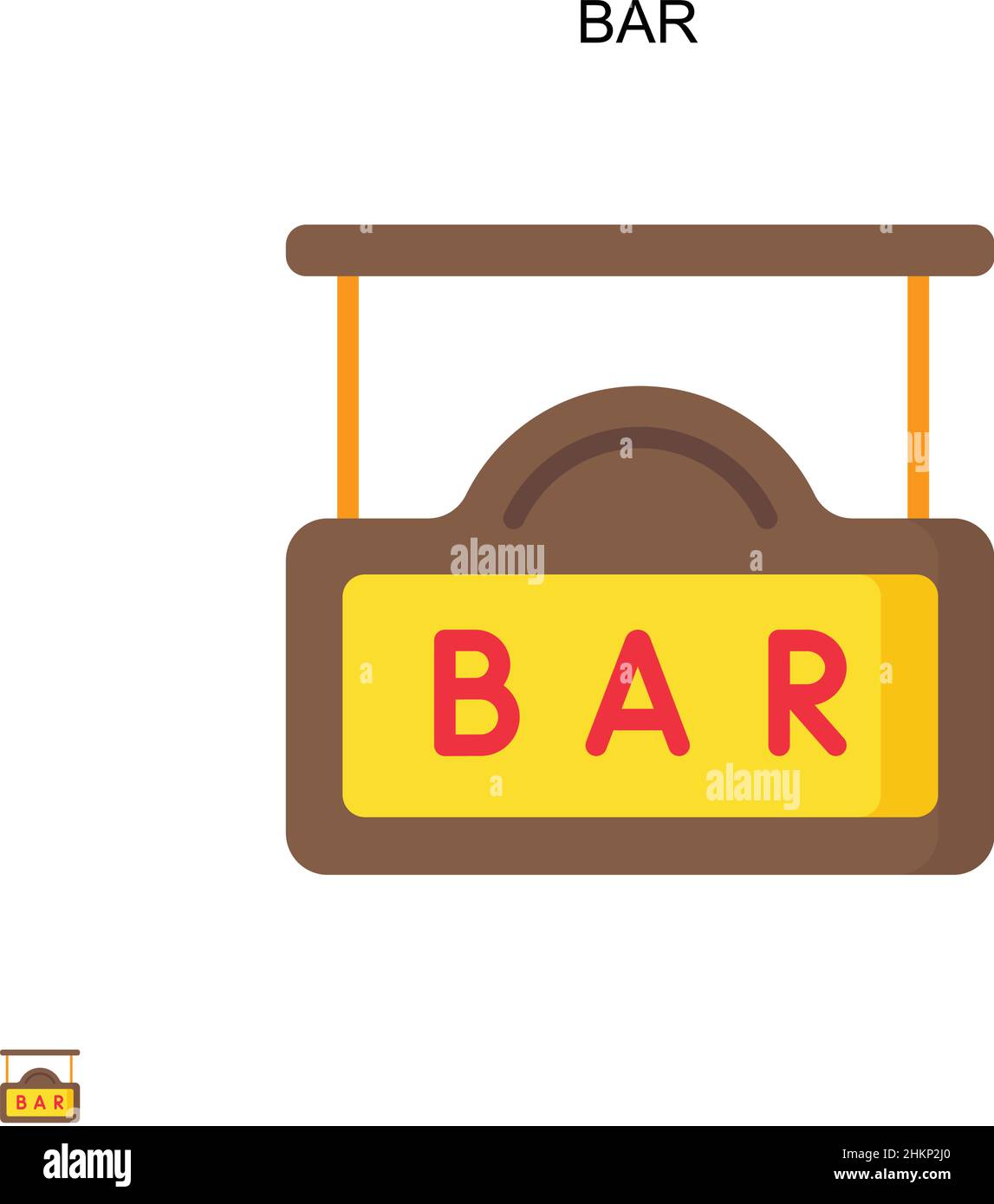 Bar Simple vector icon. Illustration symbol design template for web ...