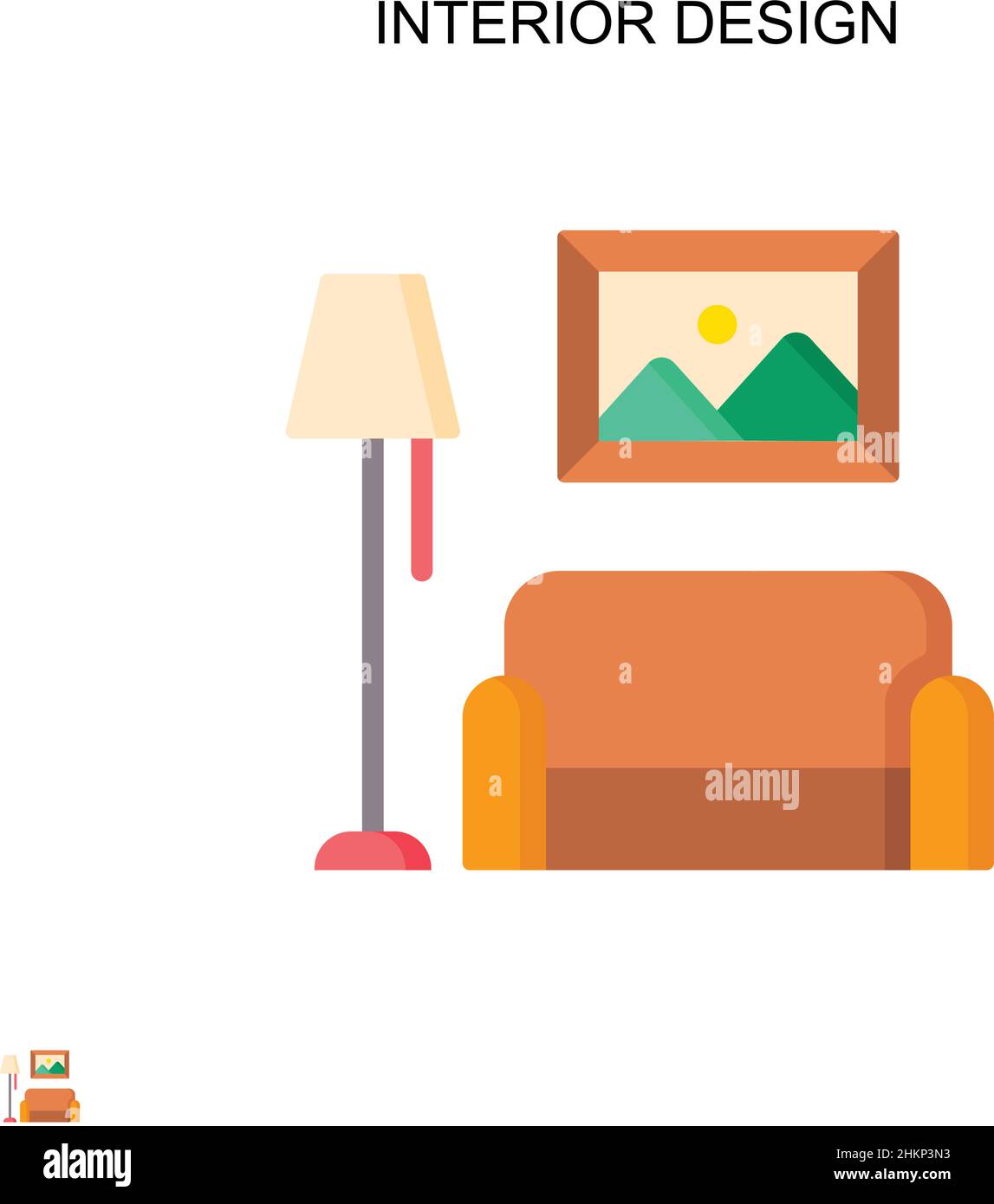 Interior Design Simple Vector Icon Illustration Symbol Design Template For Web Mobile Ui