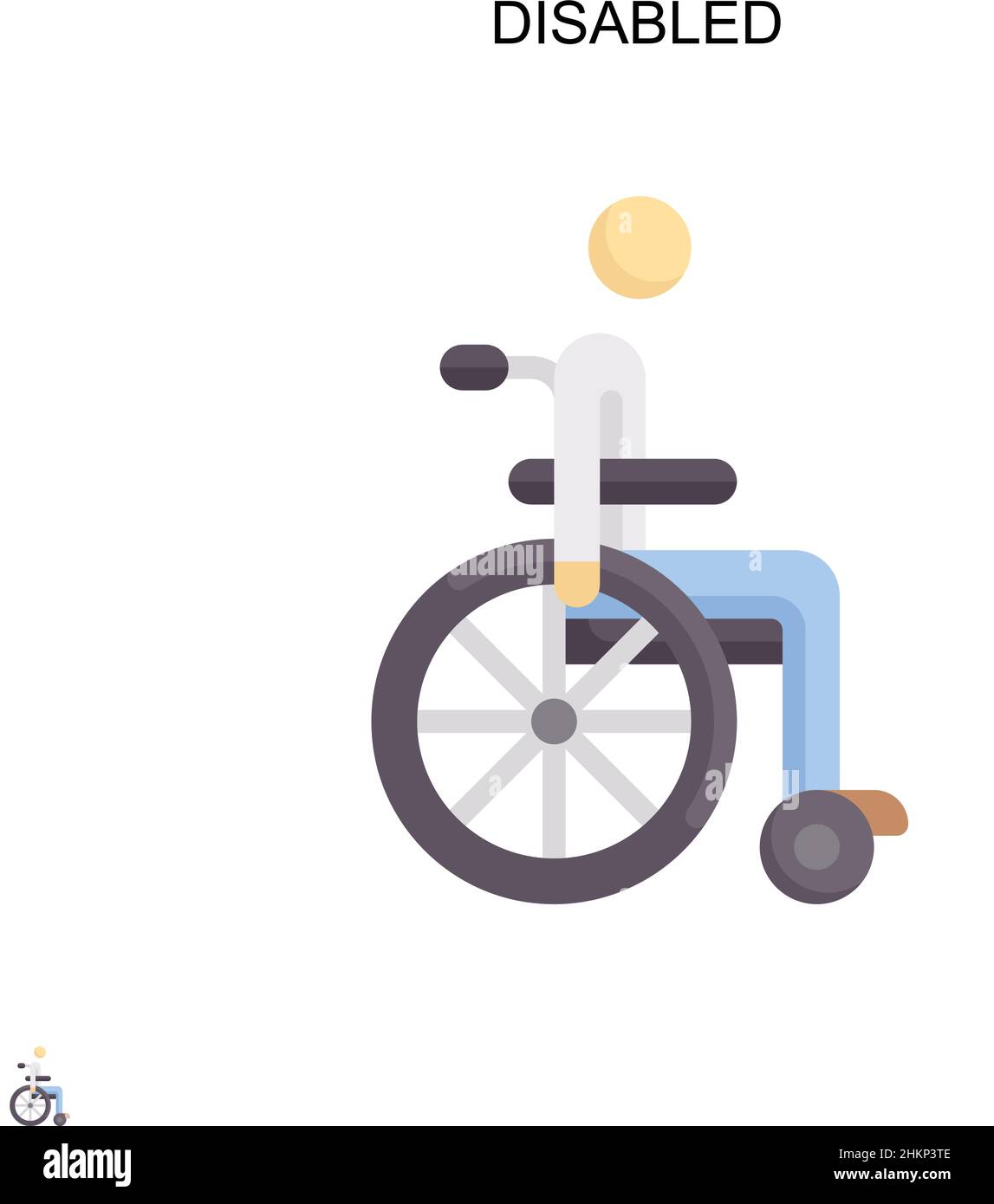 Disabled Simple vector icon. Illustration symbol design template for ...