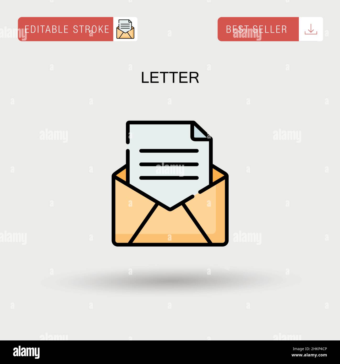 Letter Simple vector icon Stock Vector Image & Art - Alamy