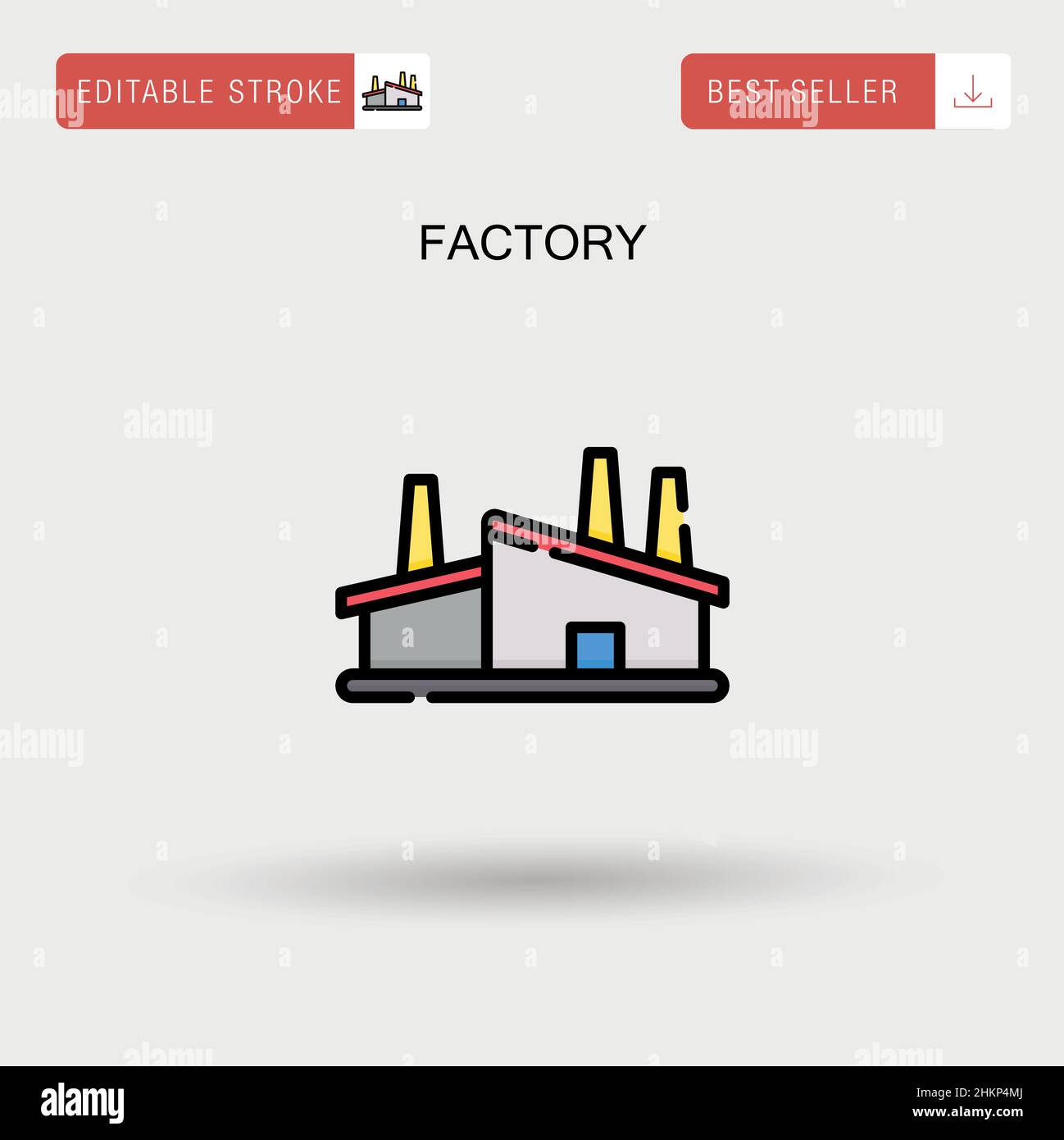 Factory Simple vector icon Stock Vector Image & Art - Alamy