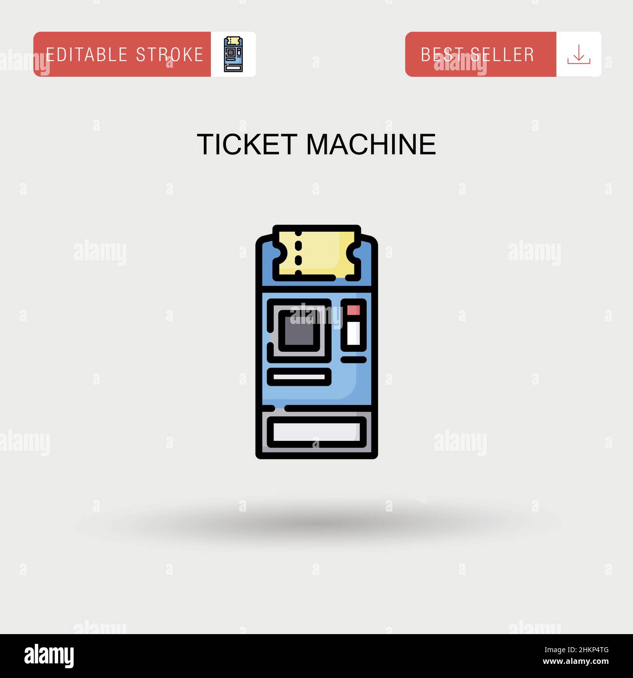 Pay machine display ticket Stock Vector Images - Alamy
