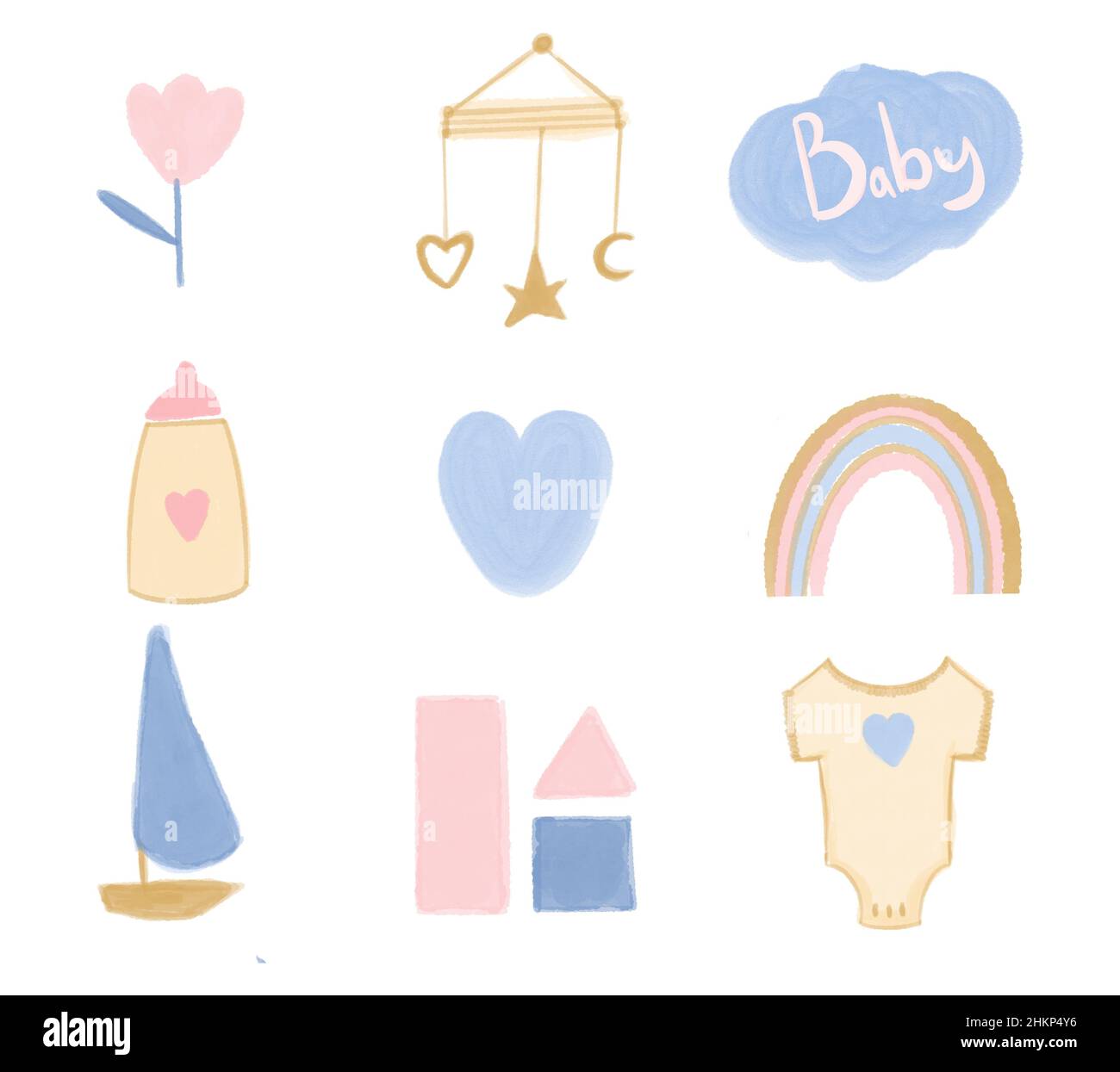 Boho baby set. Boho collection of elements for the children's room ...