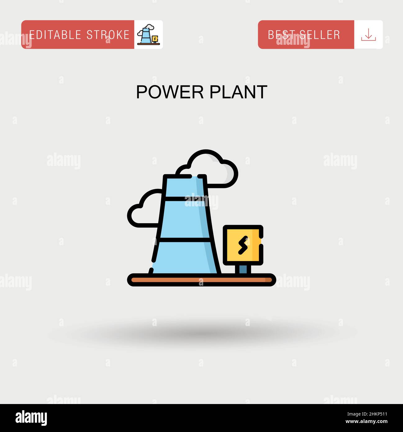 Power plant Simple vector icon Stock Vector Image & Art - Alamy