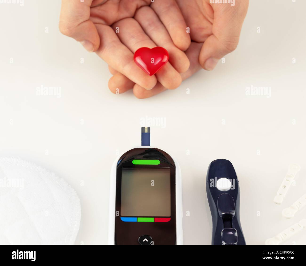 Diabetes control. Diabetic disease concept with Glucose meter, test ...