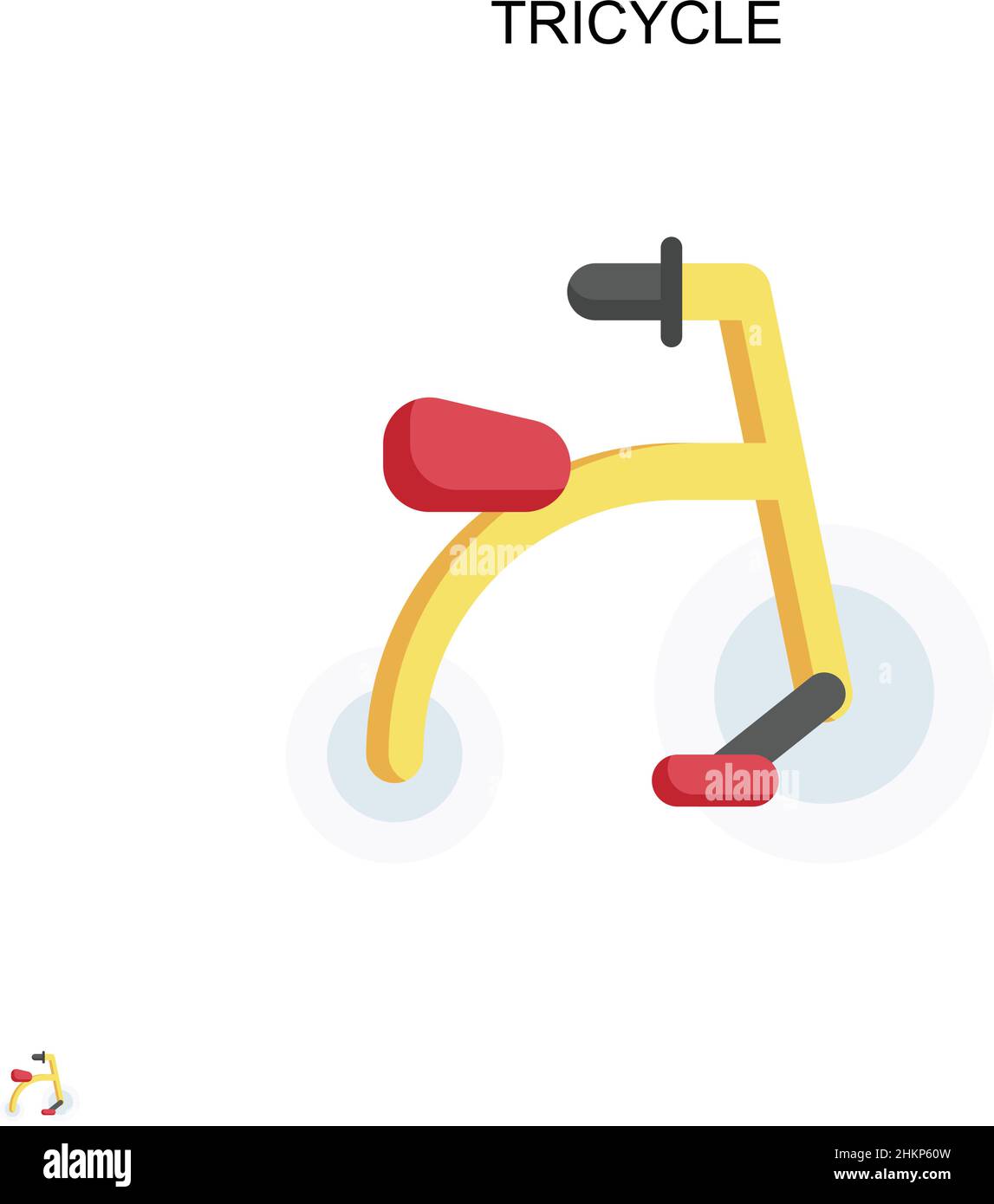Tricycle Simple vector icon. Illustration symbol design template for ...
