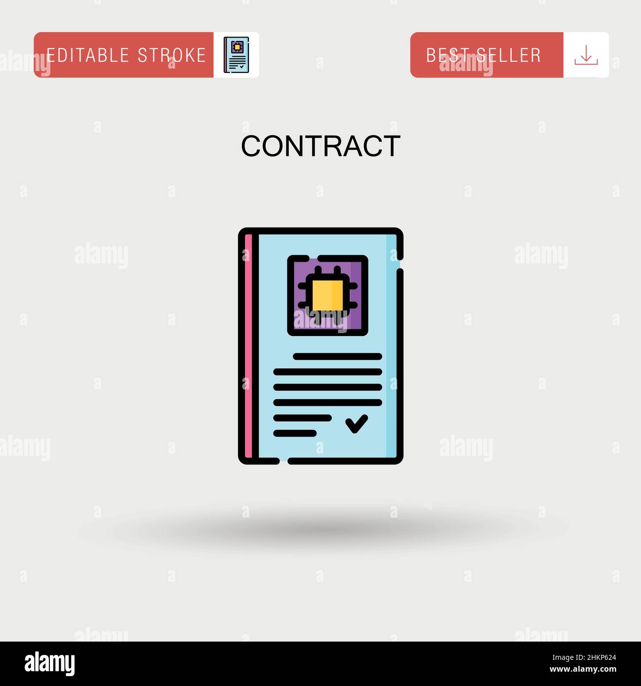 Businessman desk pen contract Stock Vector Images - Alamy