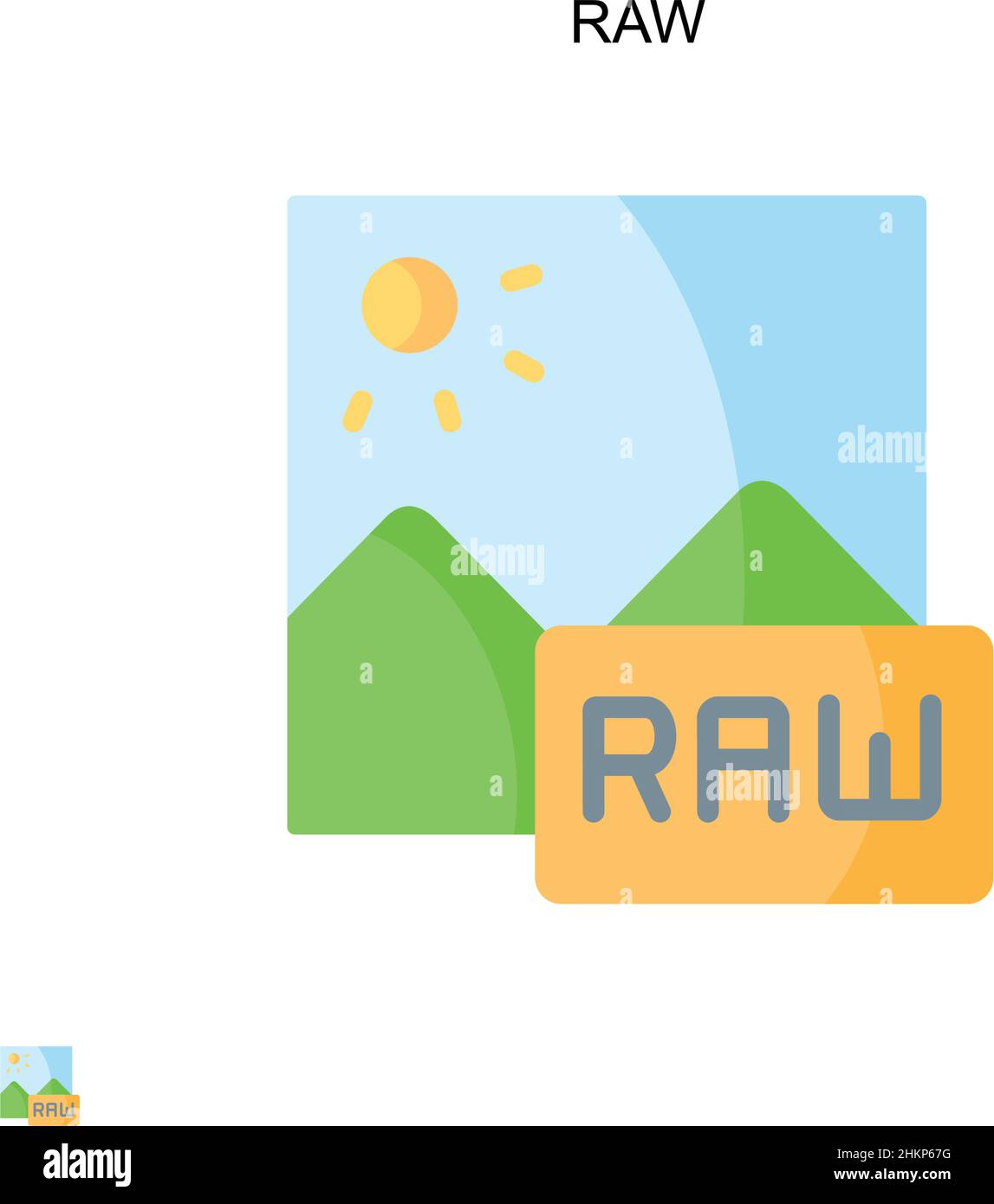 Raw Simple vector icon. Illustration symbol design template for web ...