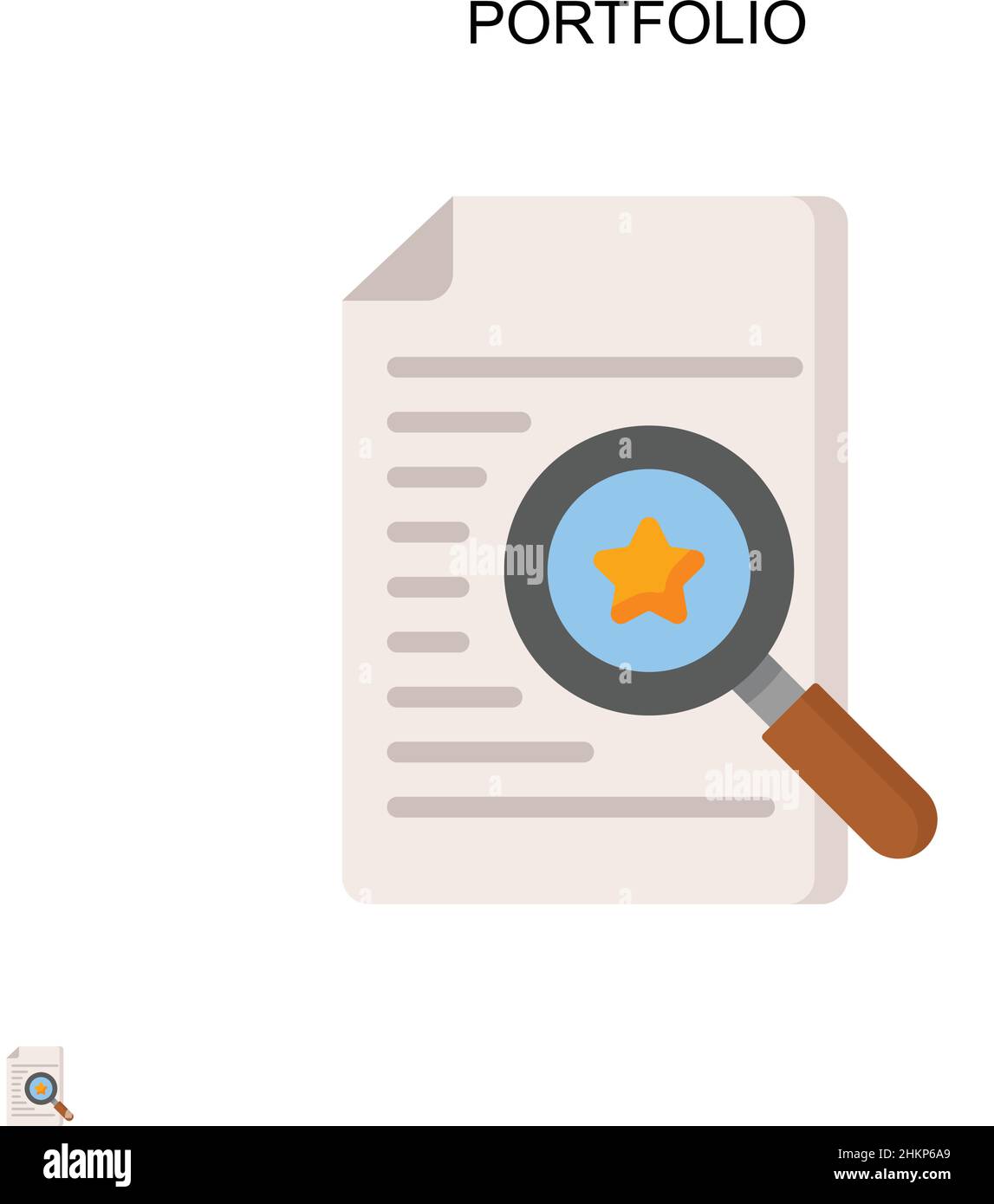 Portfolio Simple Vector Icon Illustration Symbol Design Template For Web Mobile Ui Element