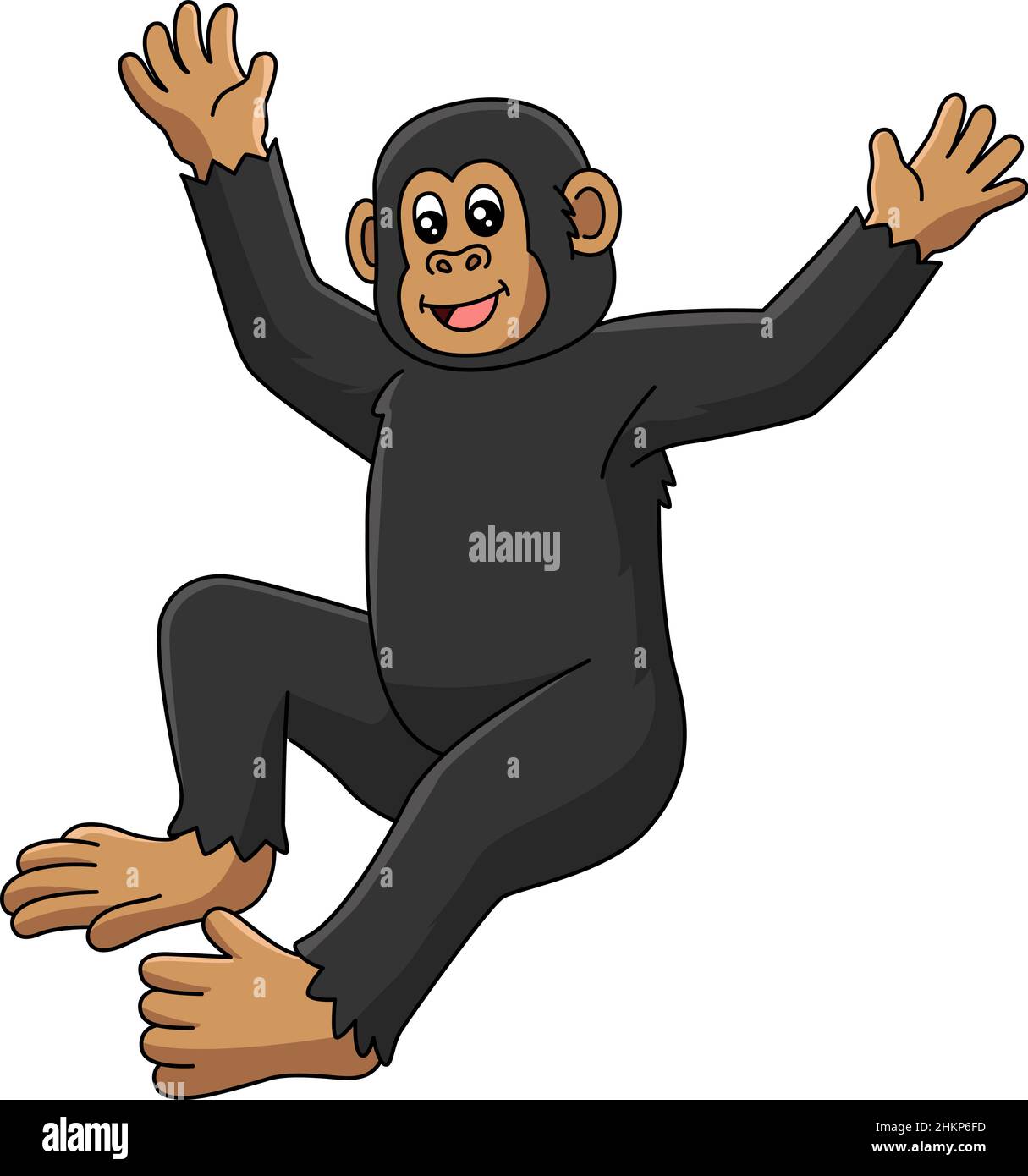 Chimpanzee Cartoon Clipart Vector Illustration Stock Vector Image & Art ...