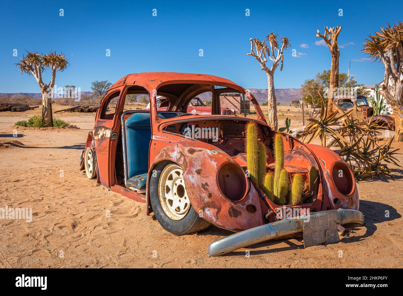Abandoned car in the Namibian desert, Karas region, Namibia Stock Photo ...