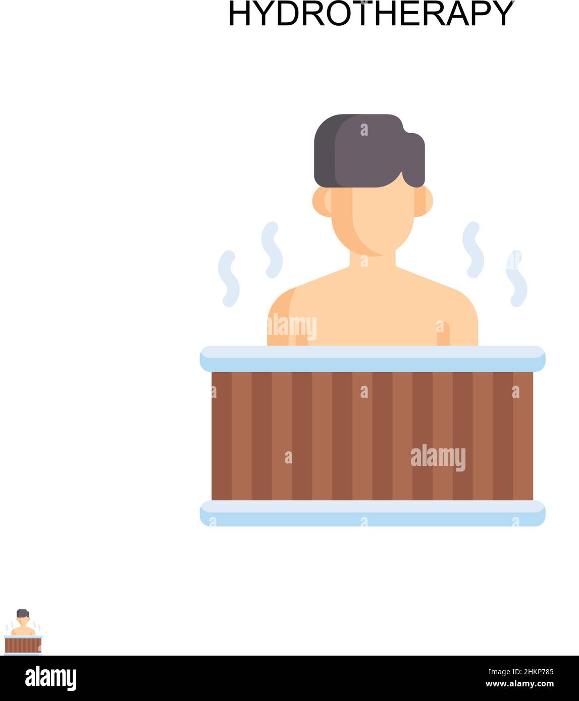 Hydrotherapy Simple vector icon. Illustration symbol design template ...