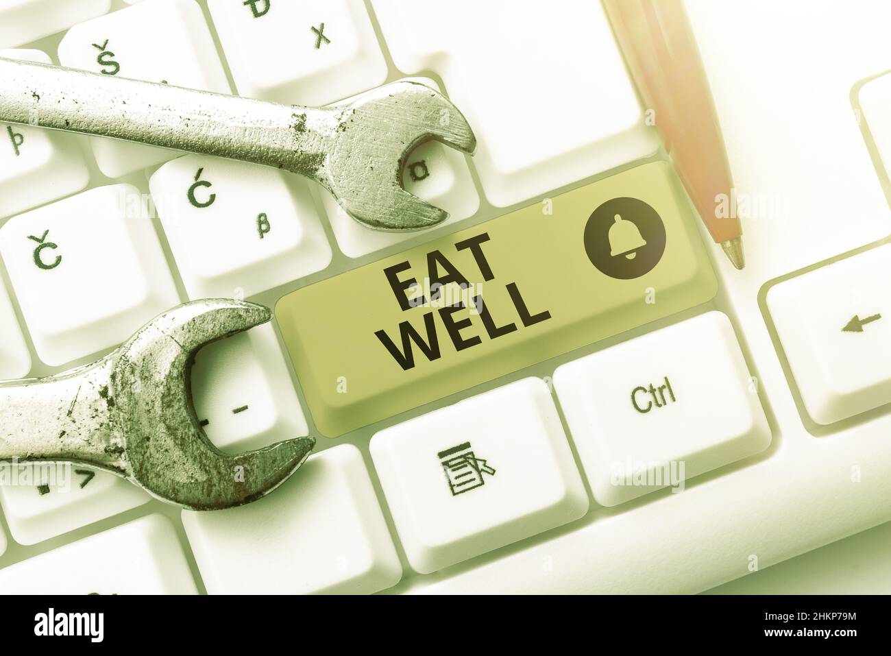 Conceptual caption Eat Well. Word for Practice of eating only foods ...