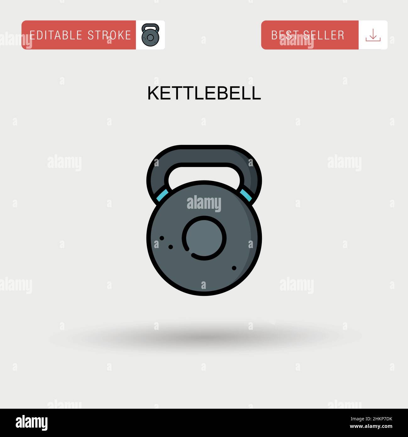 Kettlebell Simple vector icon Stock Vector Image & Art - Alamy