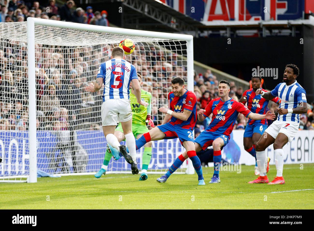 David Ferguson #3 of Hartlepool United meets a cross Stock Photo - Alamy