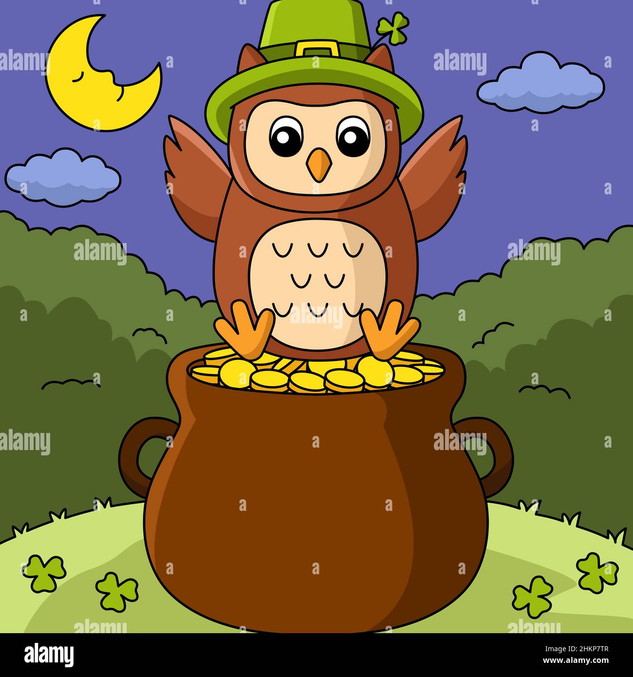 St Patricks Day Owl Clipart