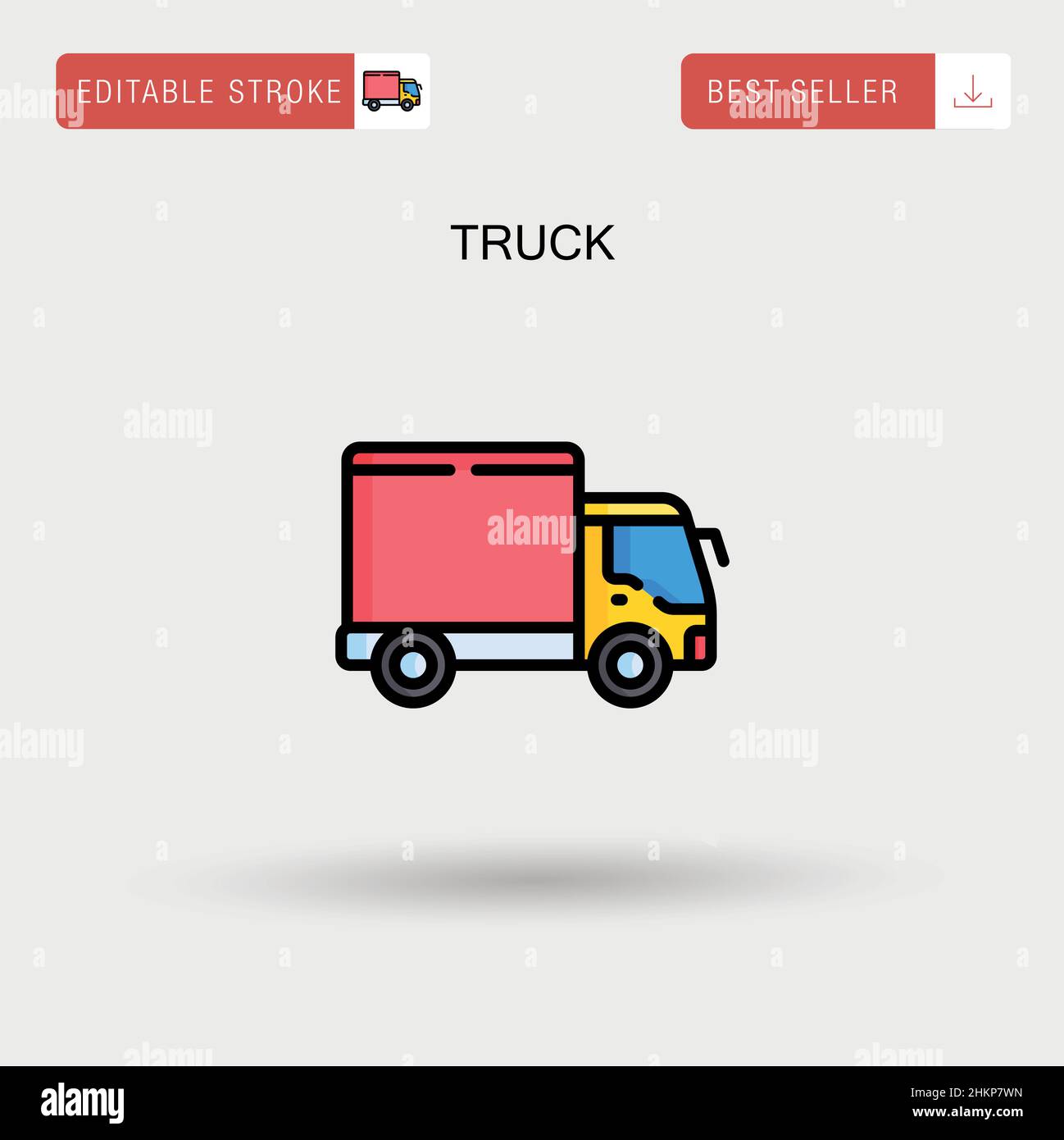 Rural road truck landscape Stock Vector Images - Alamy