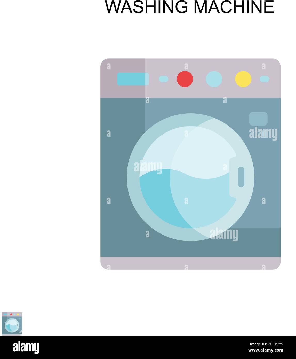 Washing machine Simple vector icon. Illustration symbol design template ...