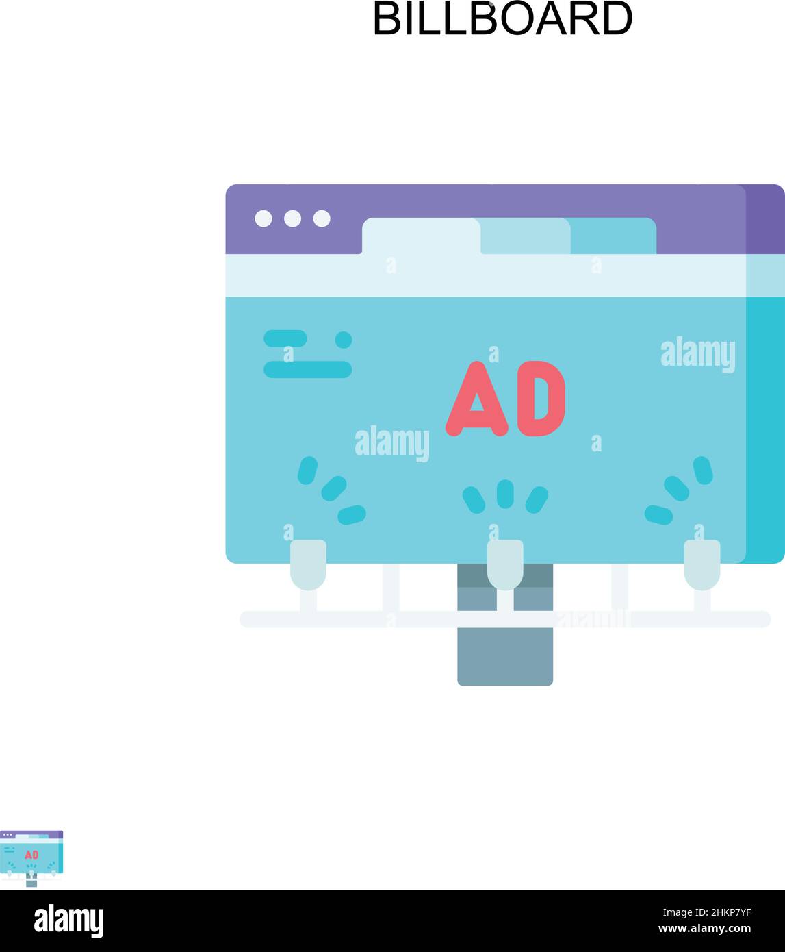 Billboard Simple vector icon. Illustration symbol design template for web mobile UI element ...