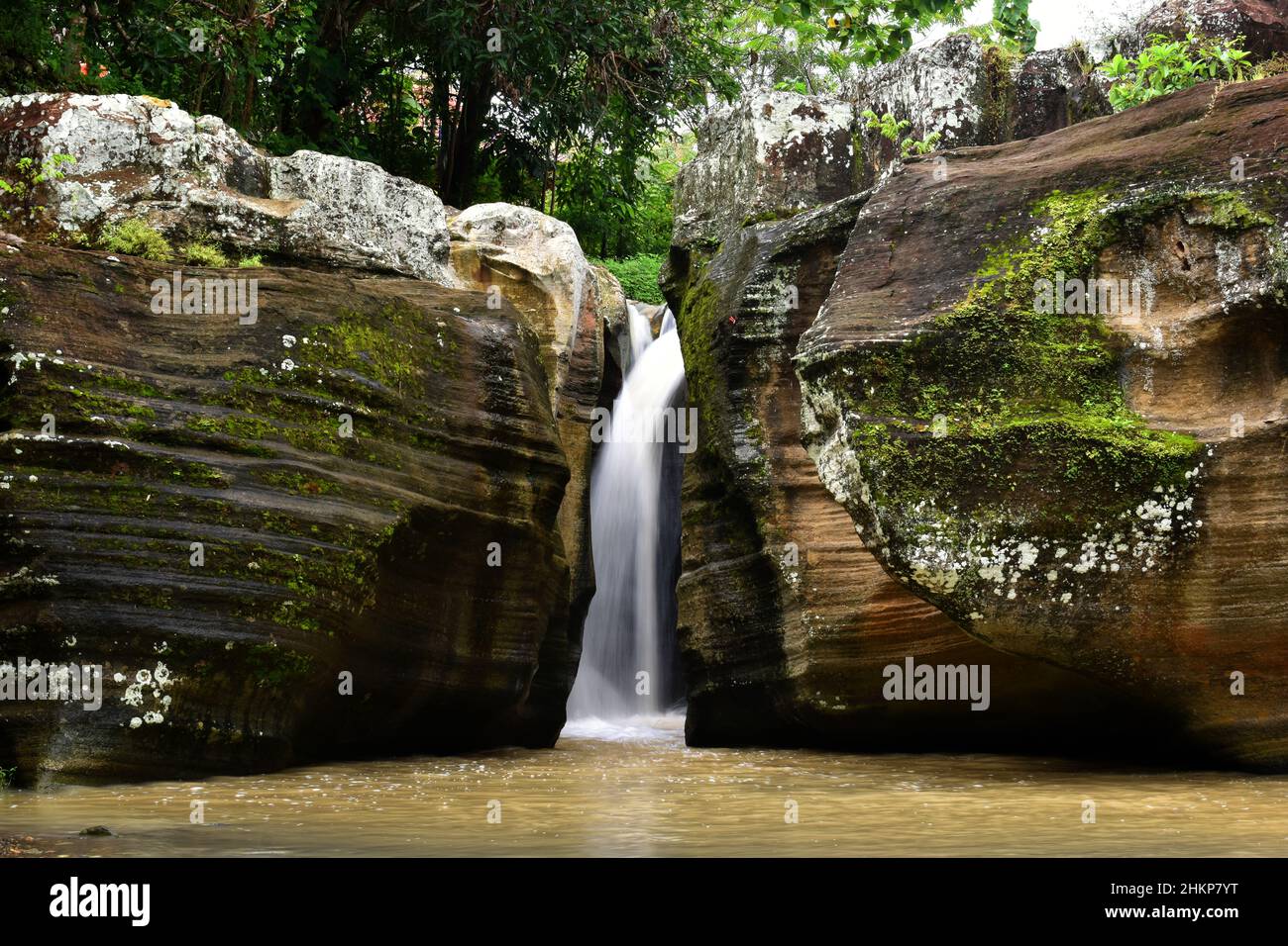 Luweng Sampang waterfall. Yogyakarta, Indonesia. Landscape. Travel ...