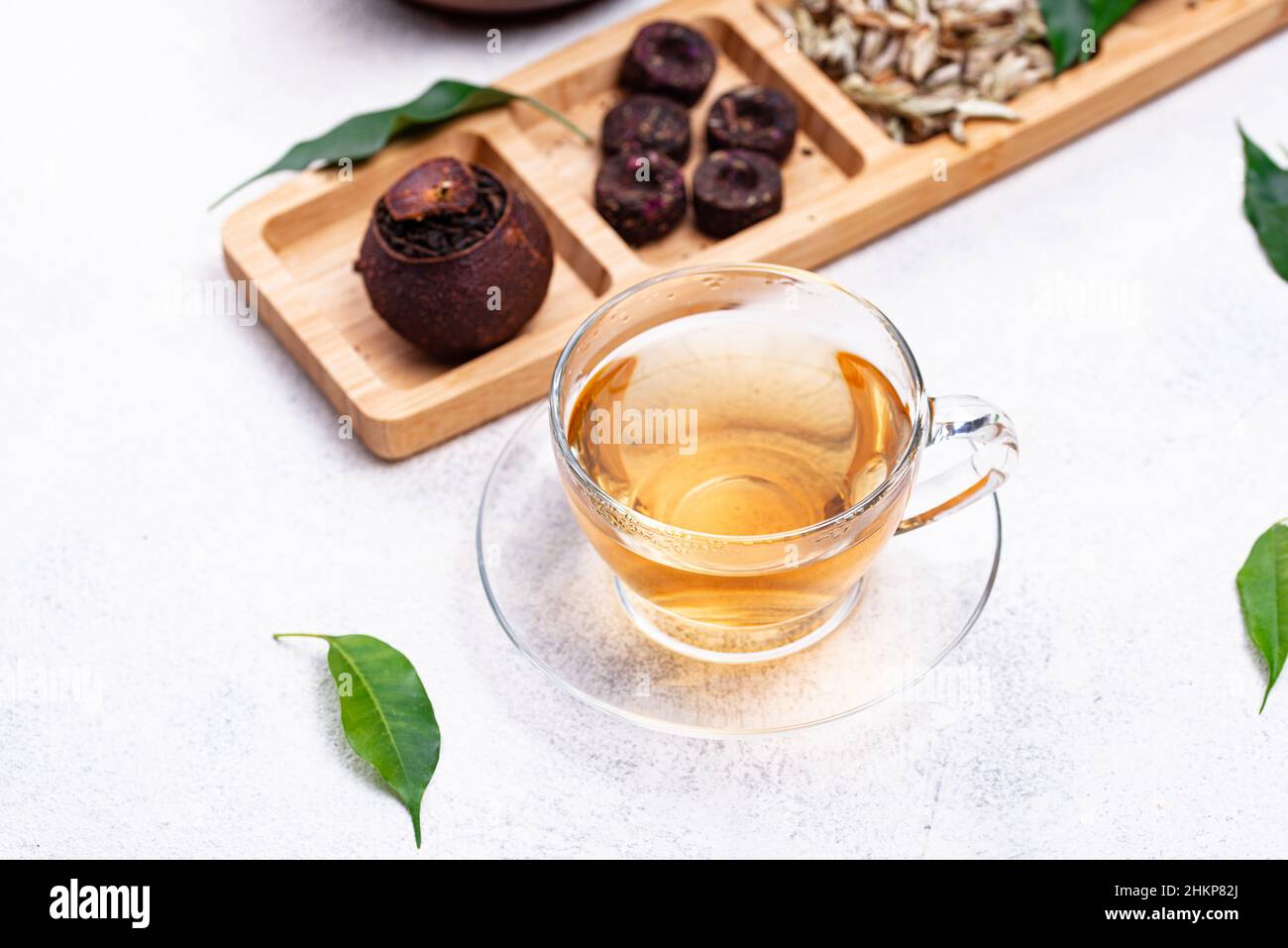 Tangerine puer tea hi-res stock photography and images - Alamy