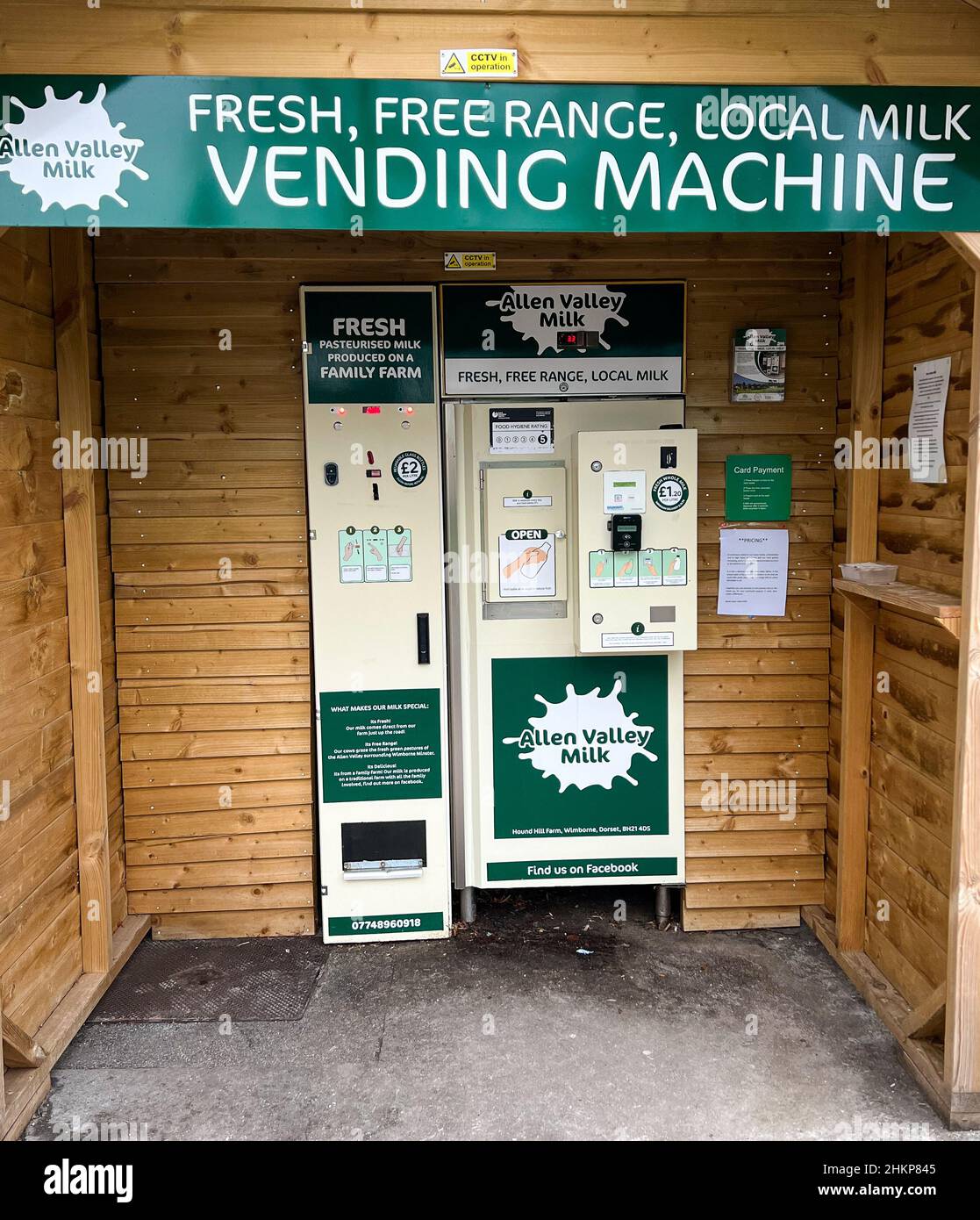 A fresh free range milk vending machine. The Allendale Centre in ...
