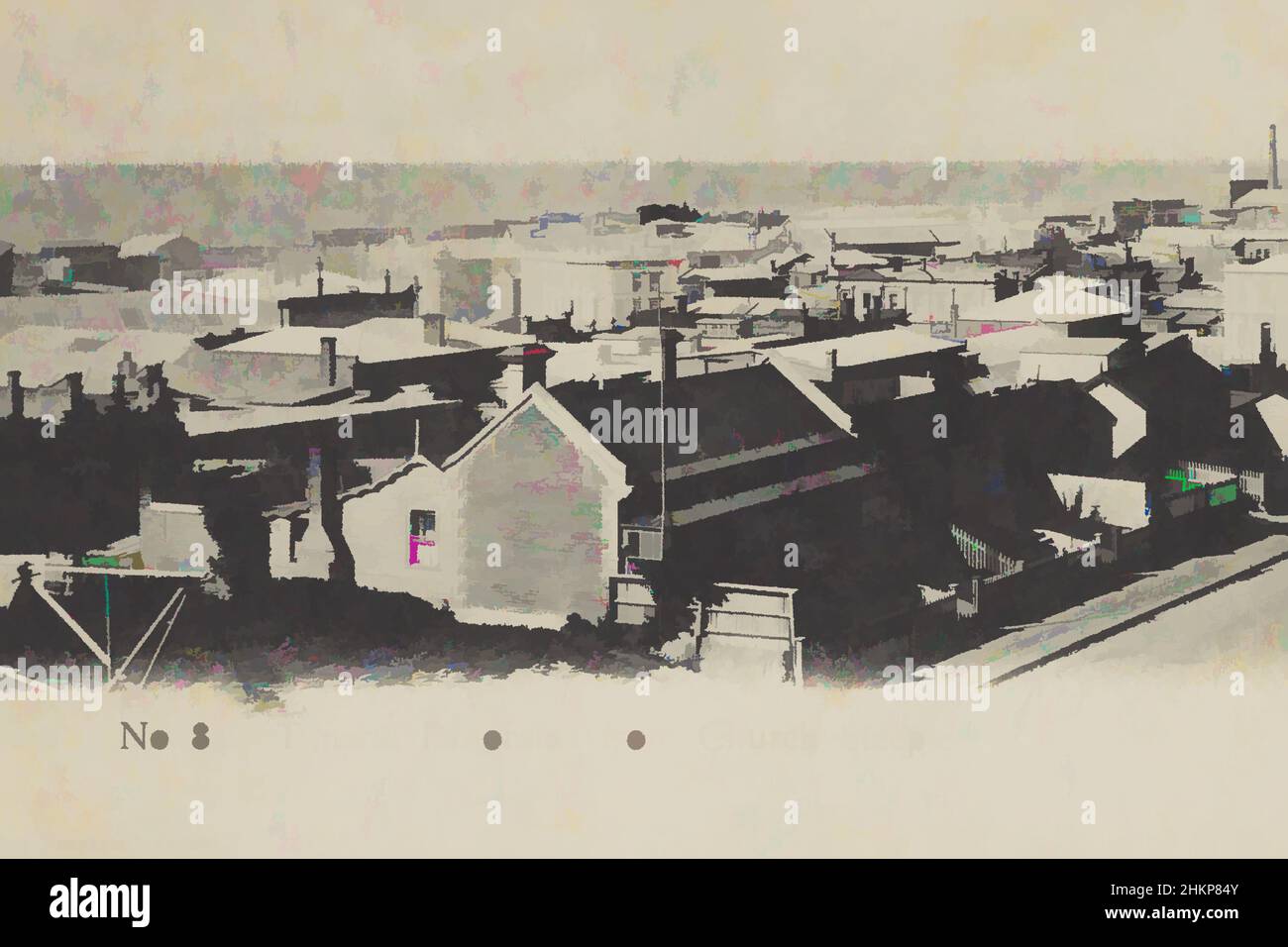 Art inspired by Timaru, Panorama from Church Steeple, Muir & Moodie ...