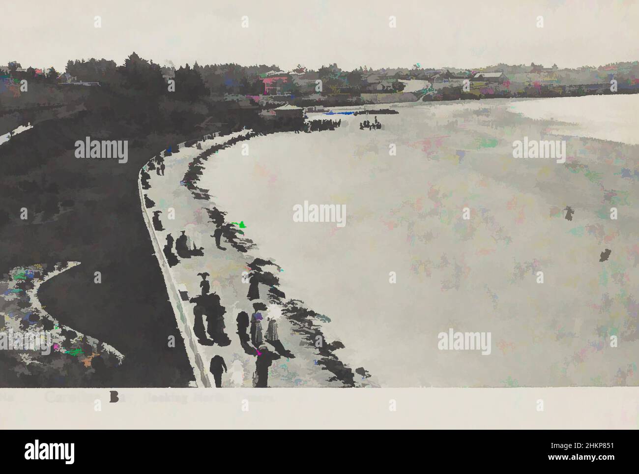 Art inspired by Caroline Bay, looking North, Timaru, Muir & Moodie ...