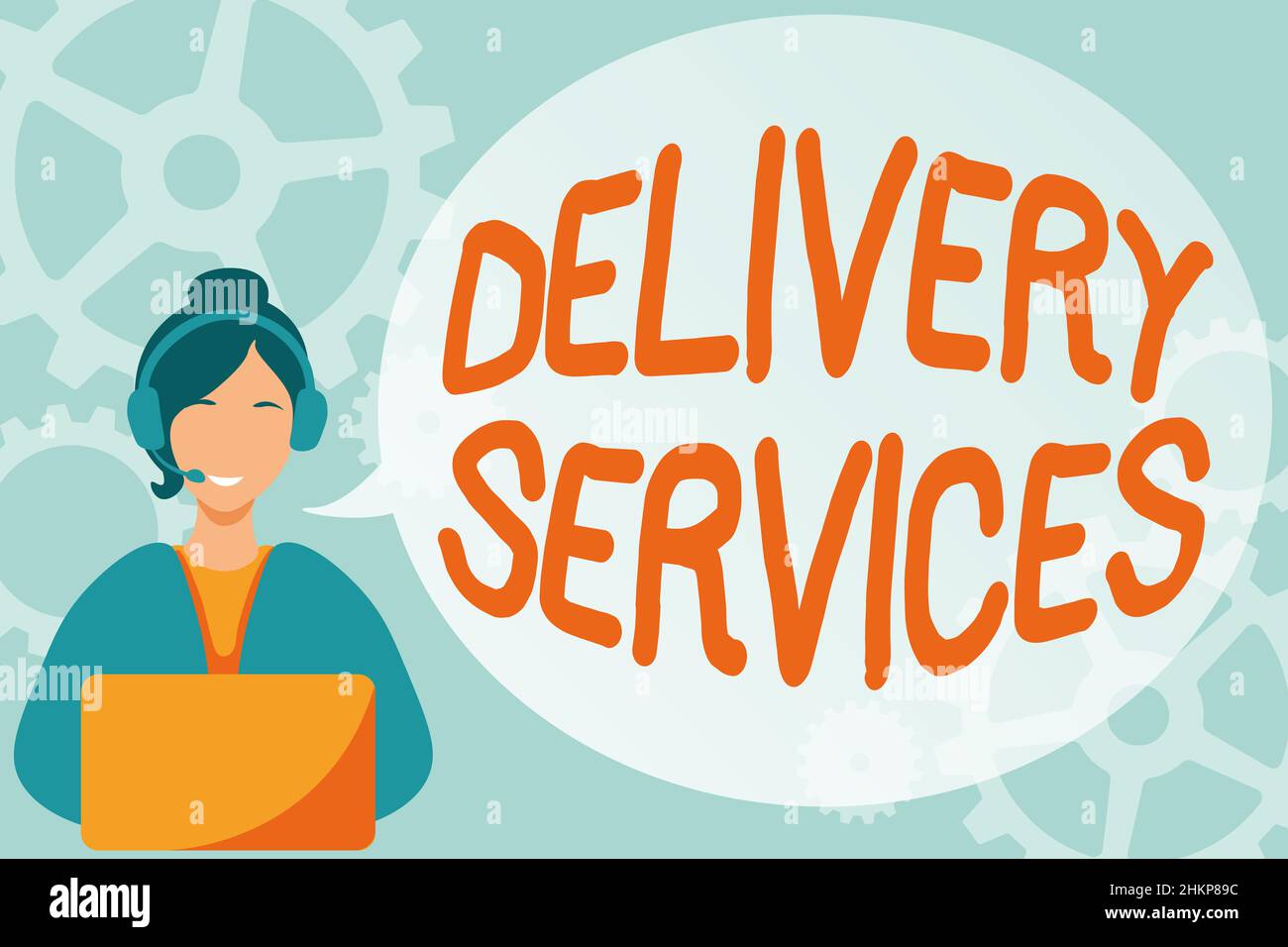 Conceptual display Delivery Services. Word Written on the transport of ...