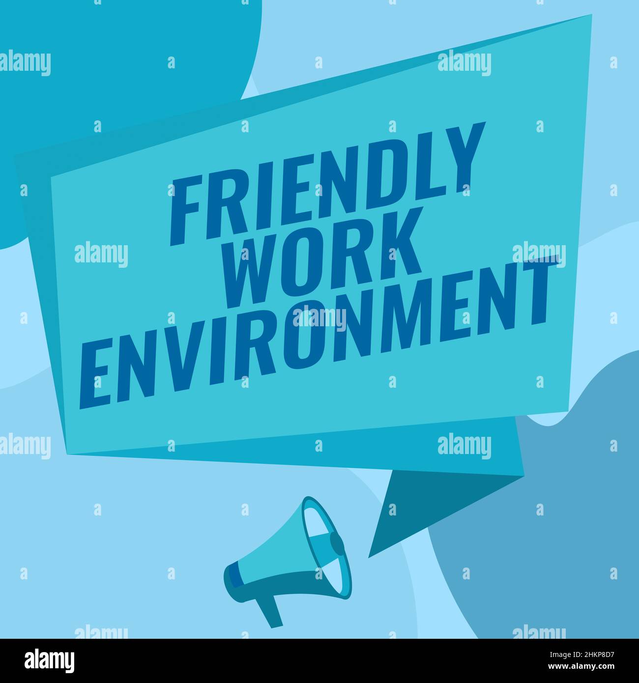Hand writing sign Friendly Work Environment. Concept meaning ...
