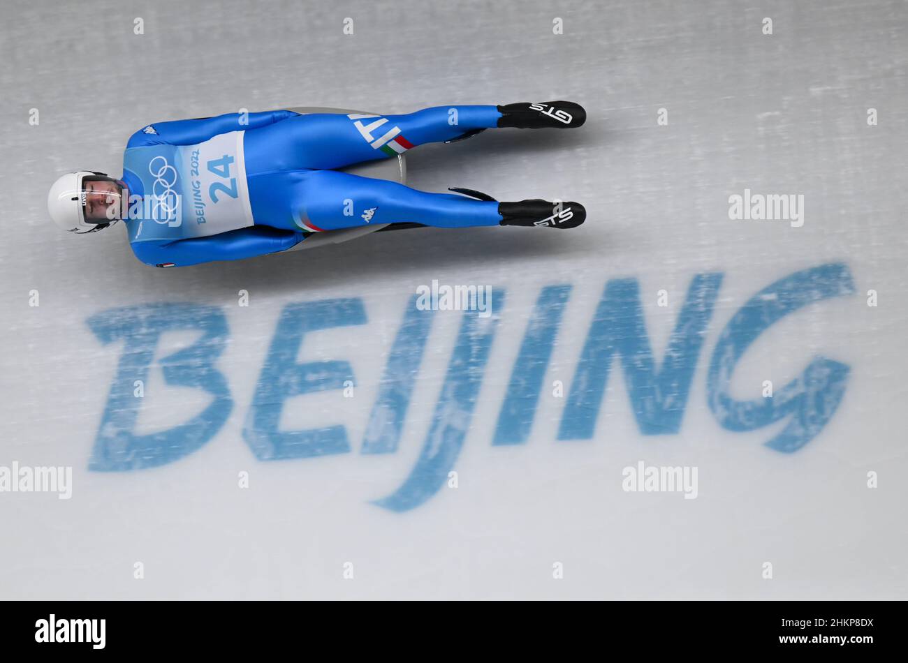 Peking, China. 05th Feb, 2022. Luge, Olympics, single-seater, men, 1st ...