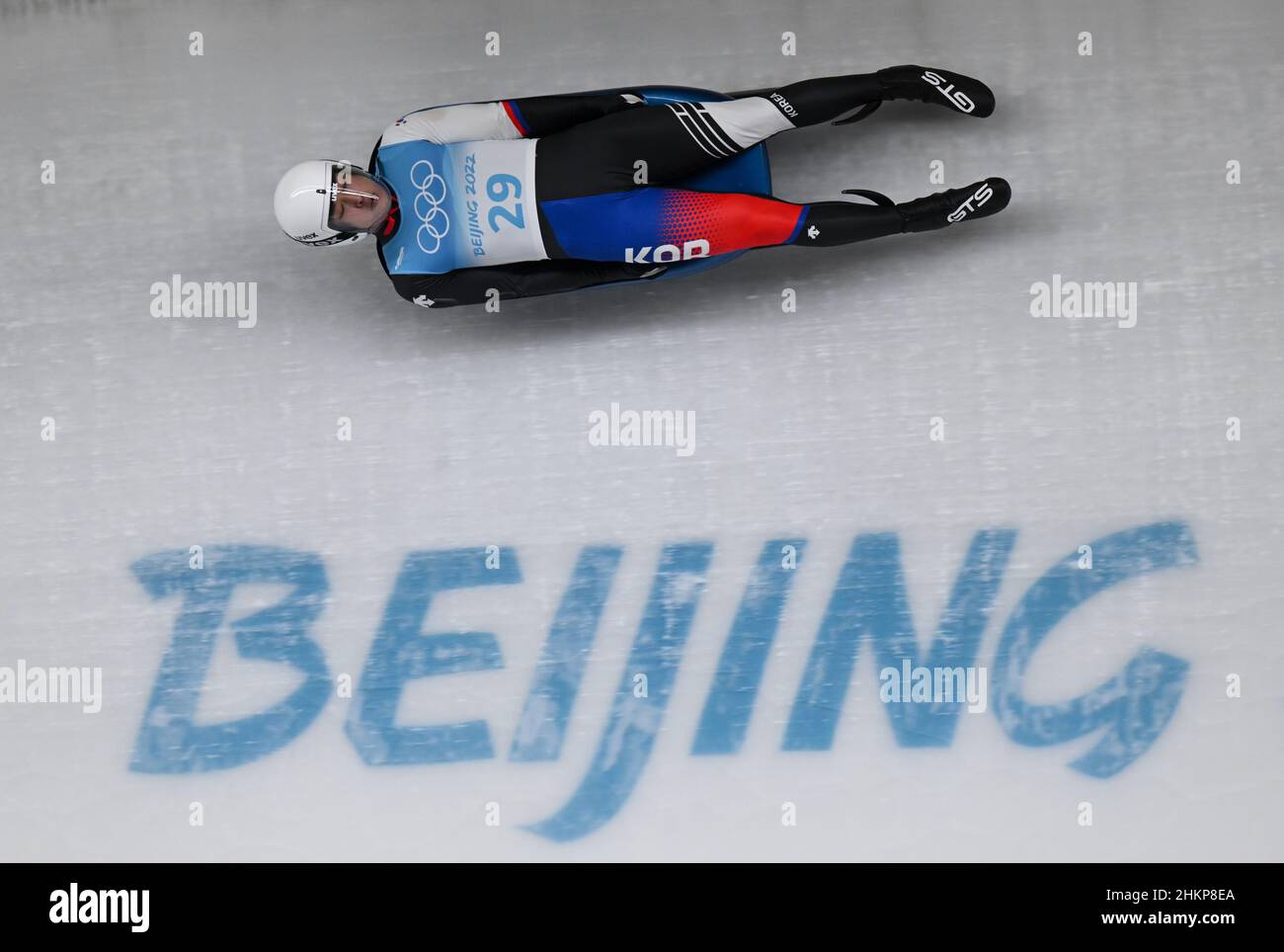 Peking, China. 05th Feb, 2022. Luge, Olympic Games, men's single, 1st ...