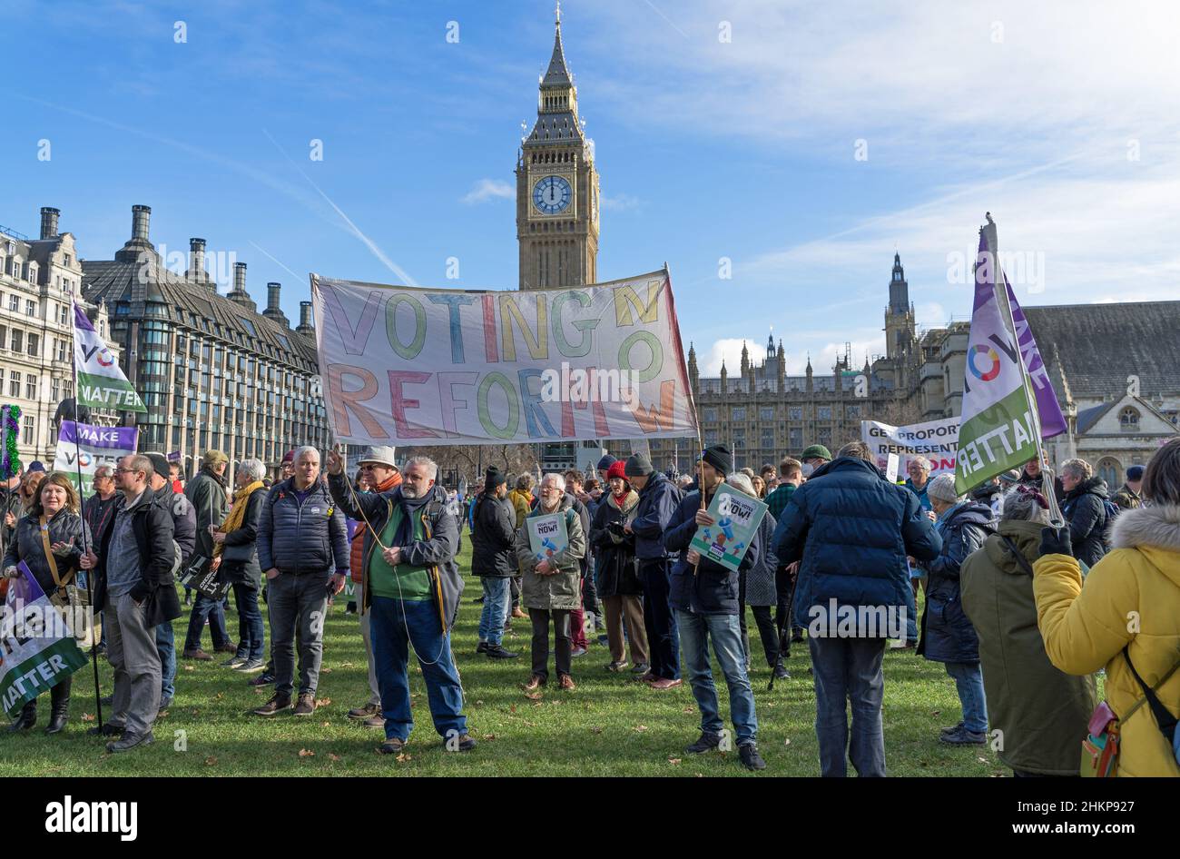 Make Votes Matter protest in Parliament Square protesting about the ...