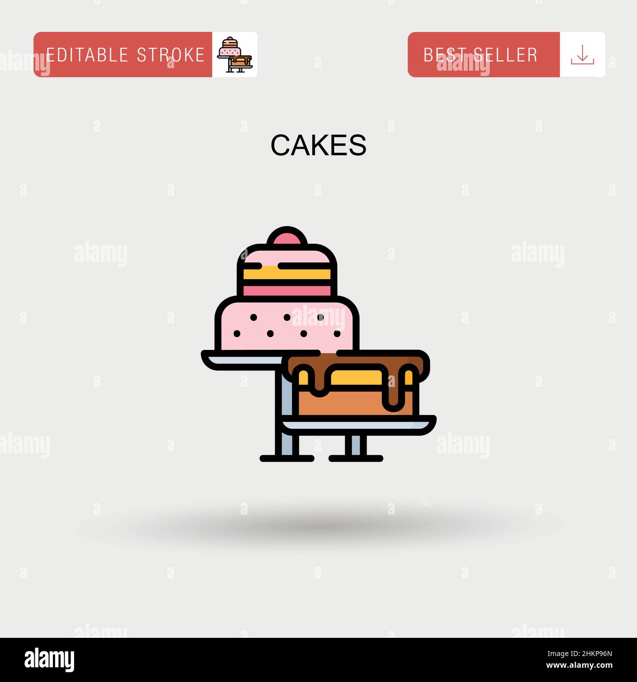 Pink birthday cakes Stock Vector Images - Alamy