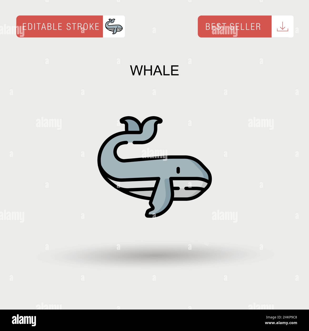 Whale Simple vector icon Stock Vector Image & Art - Alamy