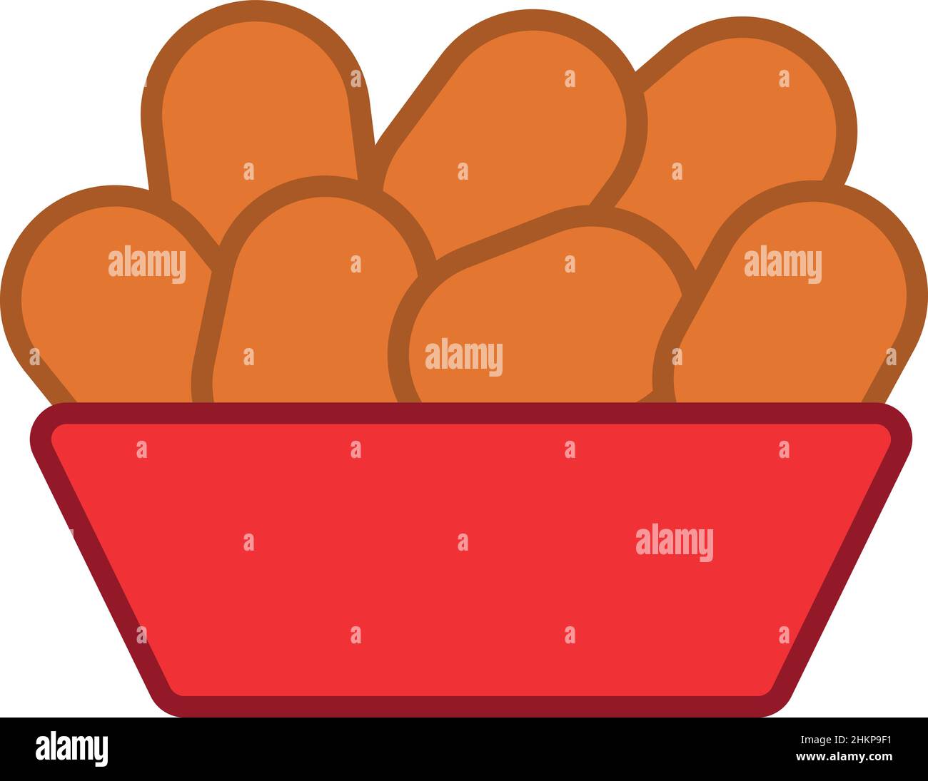 Chicken Nuggets Filled Outline Icon Vector Stock Vector Image & Art - Alamy