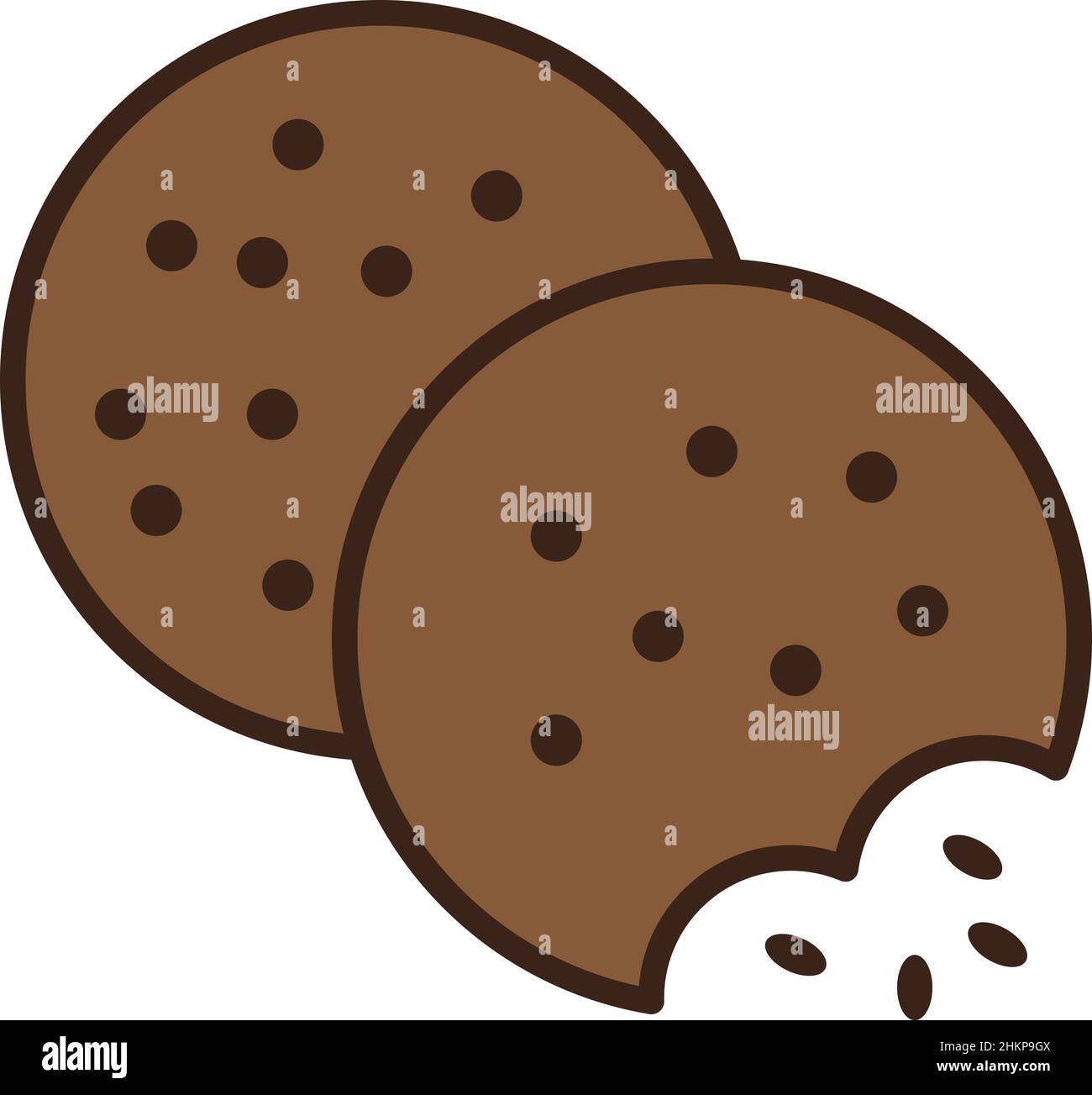 Sugar cookie icon outline Stock Vector Images - Alamy