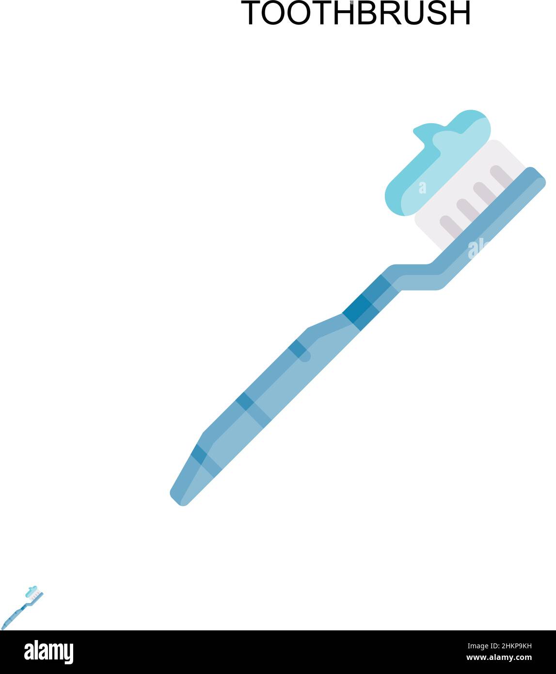 Toothbrush Simple vector icon. Illustration symbol design template for ...