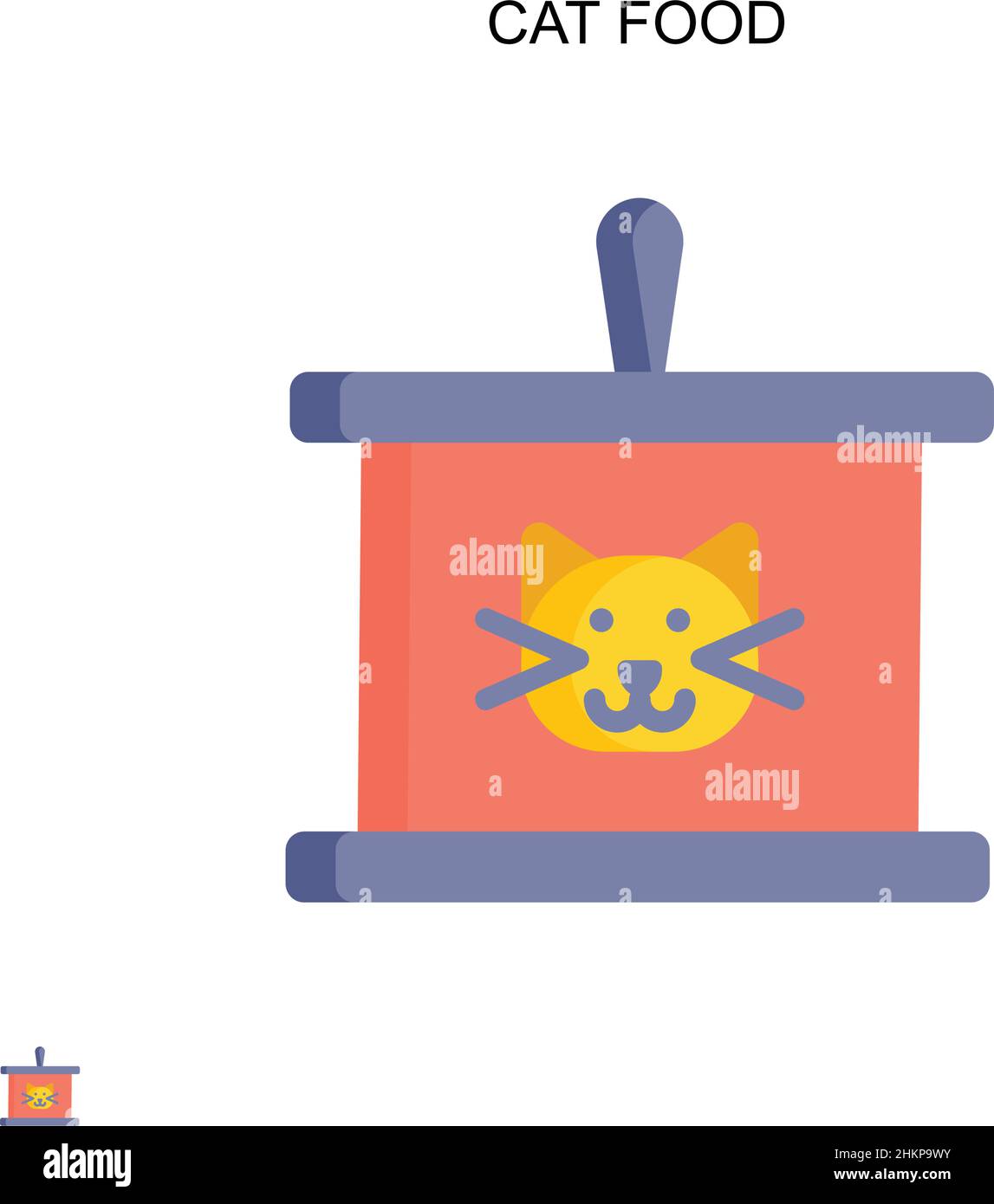 Cat food Simple vector icon. Illustration symbol design template for ...