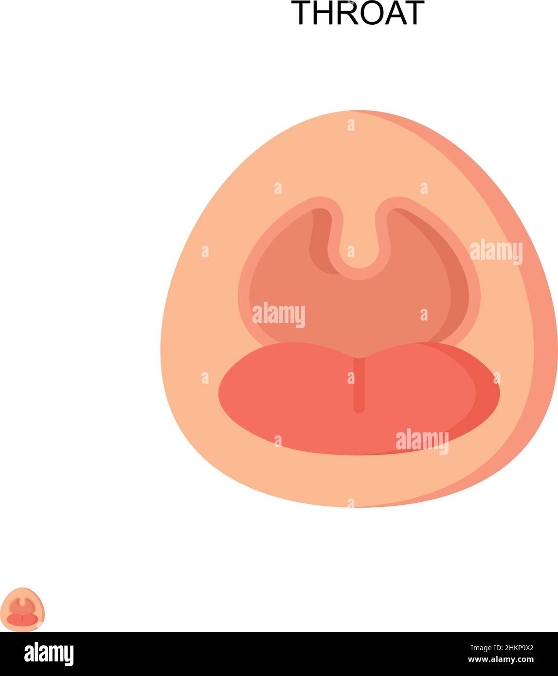 Throat Simple vector icon. Illustration symbol design template for web ...