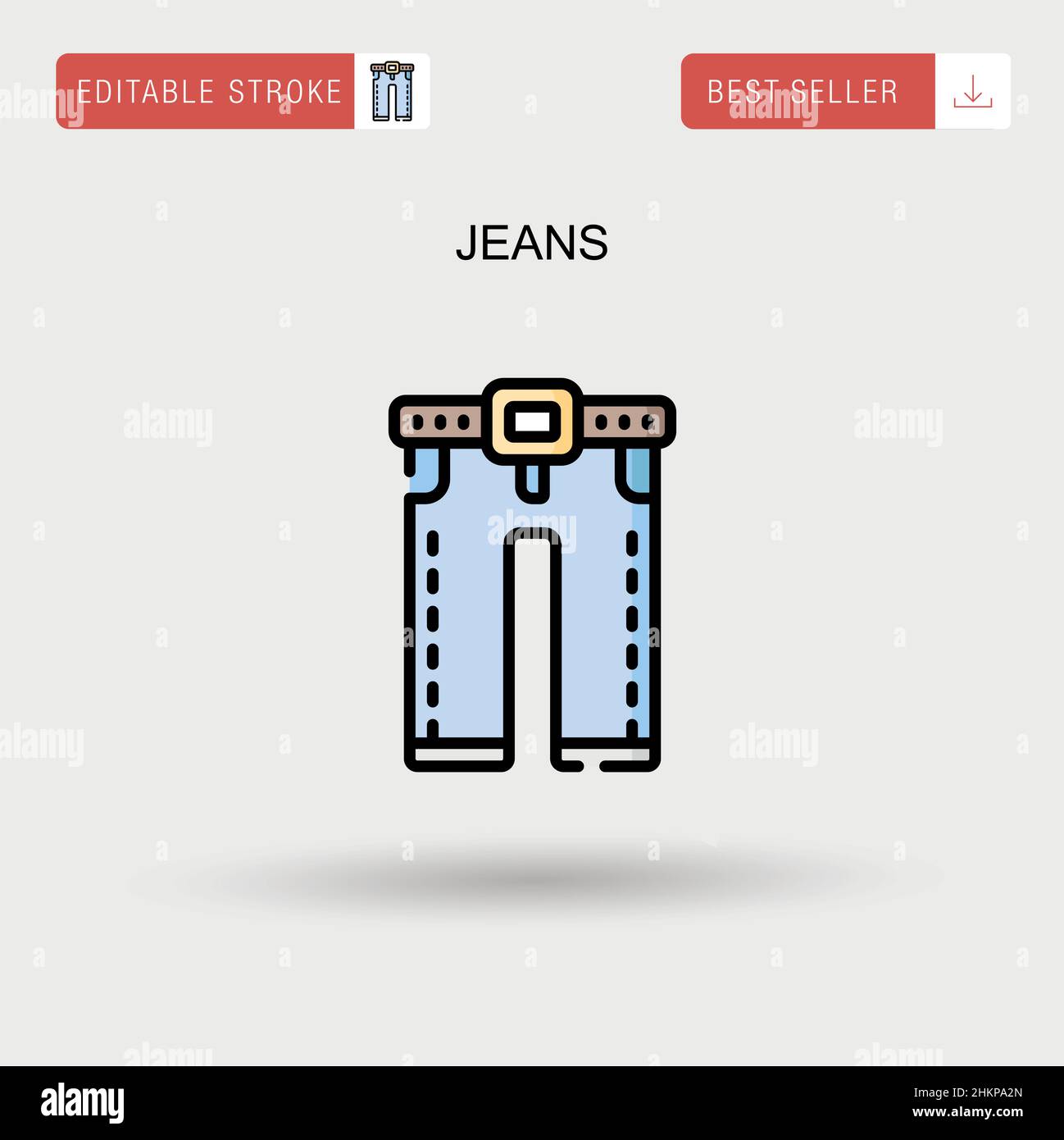 Jeans Simple vector icon Stock Vector Image & Art - Alamy