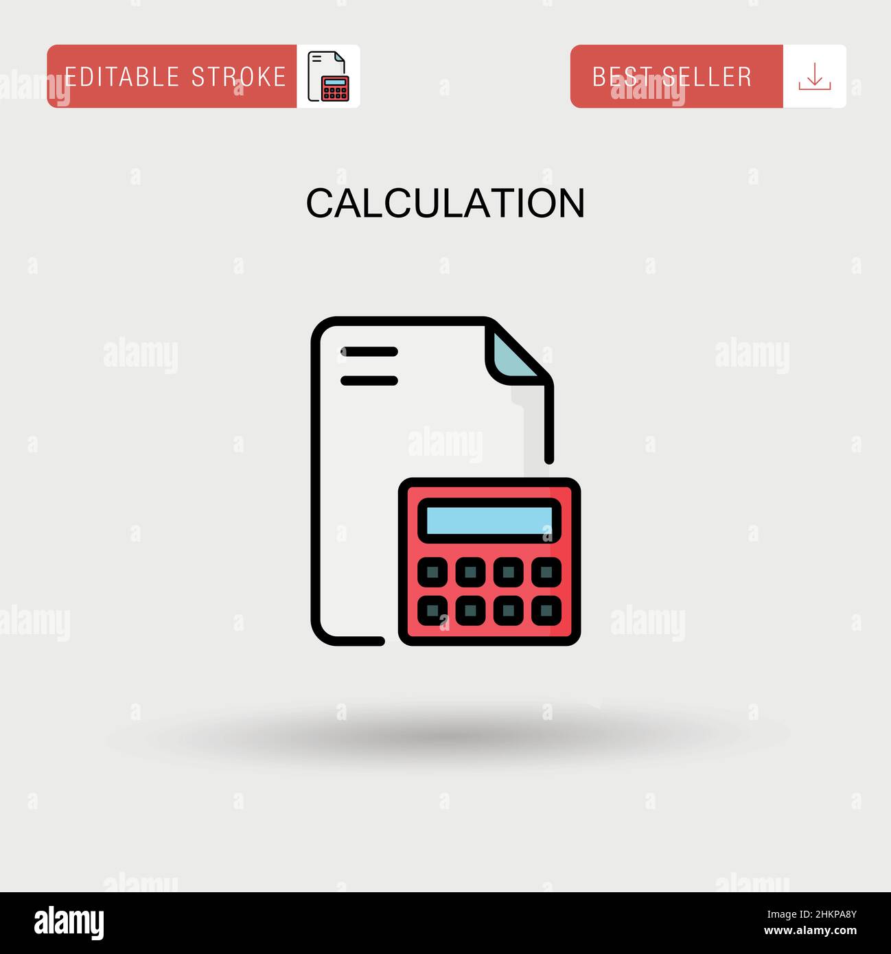 Calculation Simple vector icon Stock Vector Image & Art - Alamy