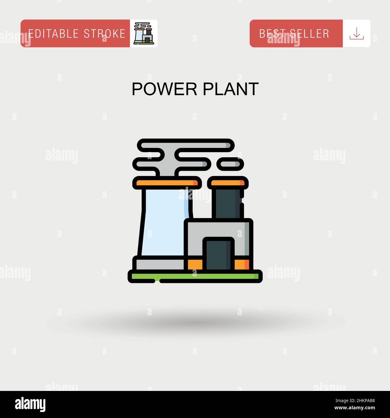 Power plant Simple vector icon Stock Vector Image & Art - Alamy
