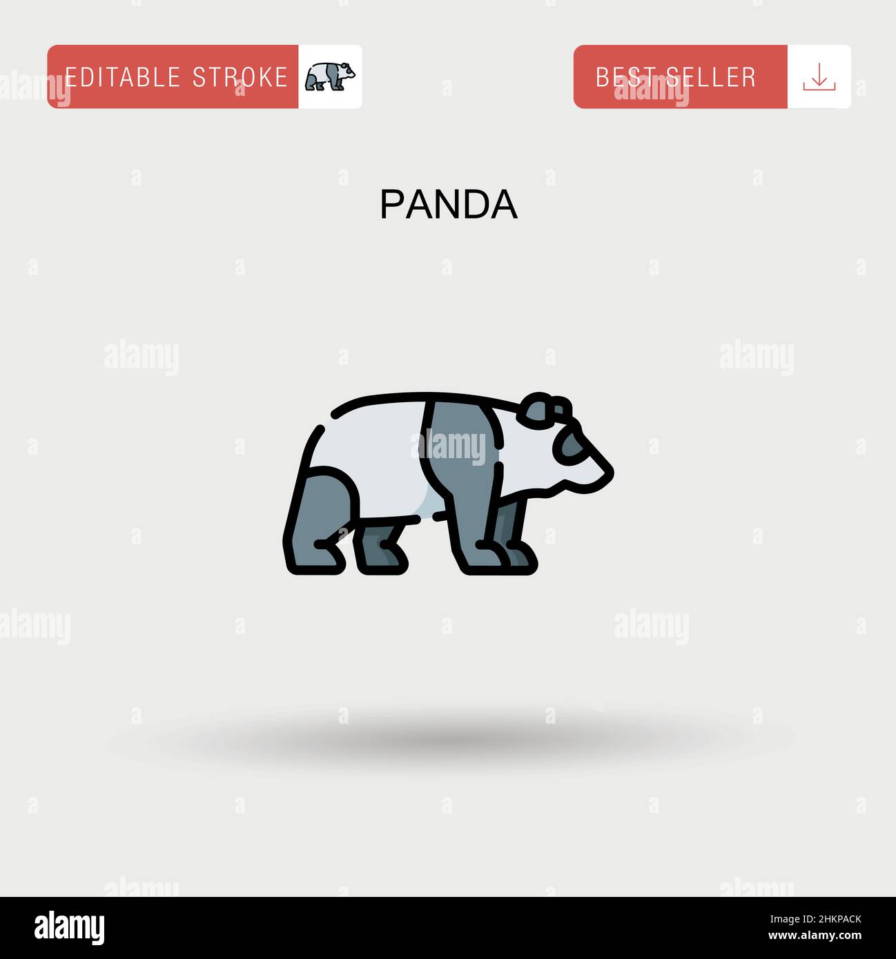 Cute giant panda head Stock Vector Images - Alamy