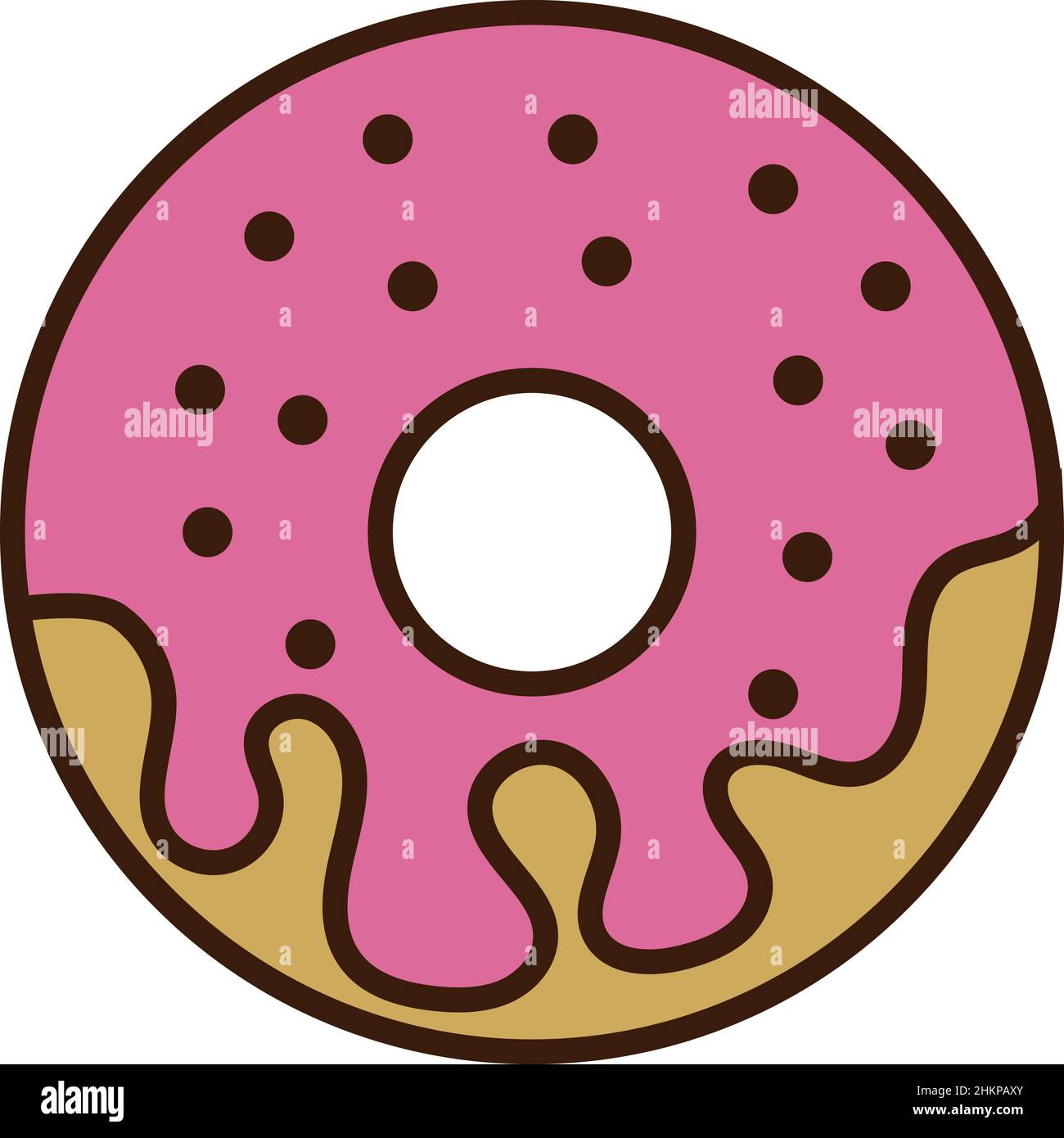 Donut icon outline vector Stock Vector Images - Alamy