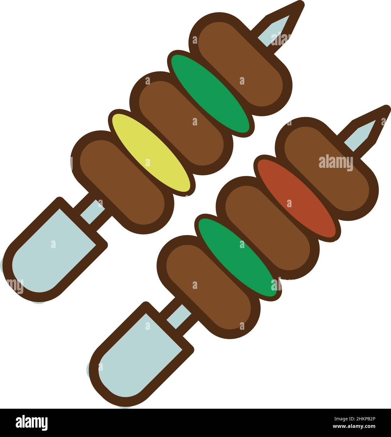 Kebab Filled Outline Icon Vector Stock Vector Image & Art - Alamy