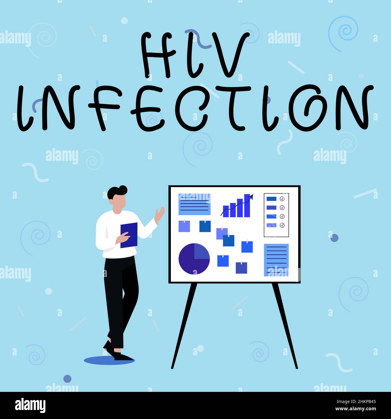 Text showing inspiration Hiv Infection. Word Written on sexually ...