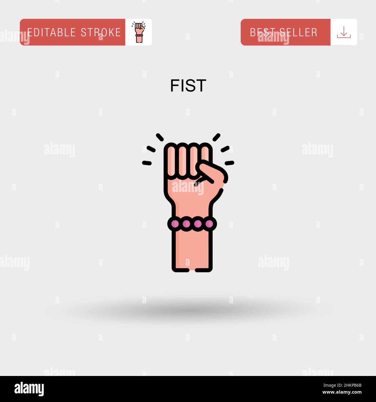 Fist Simple vector icon Stock Vector Image & Art - Alamy